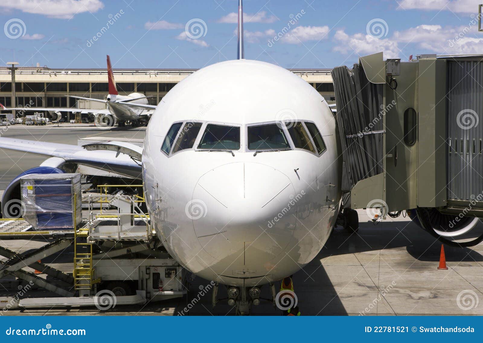 Airplane at Terminal stock image. Image of arrival, loading - 22781521