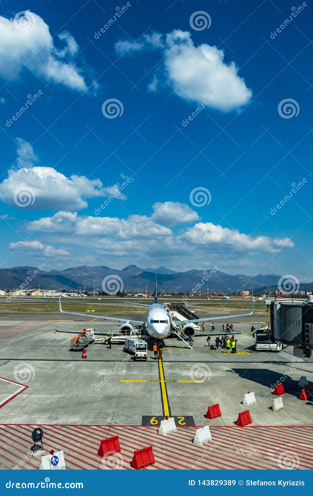 Airplane At The Terminal Gate In International Airport Royalty-Free ...