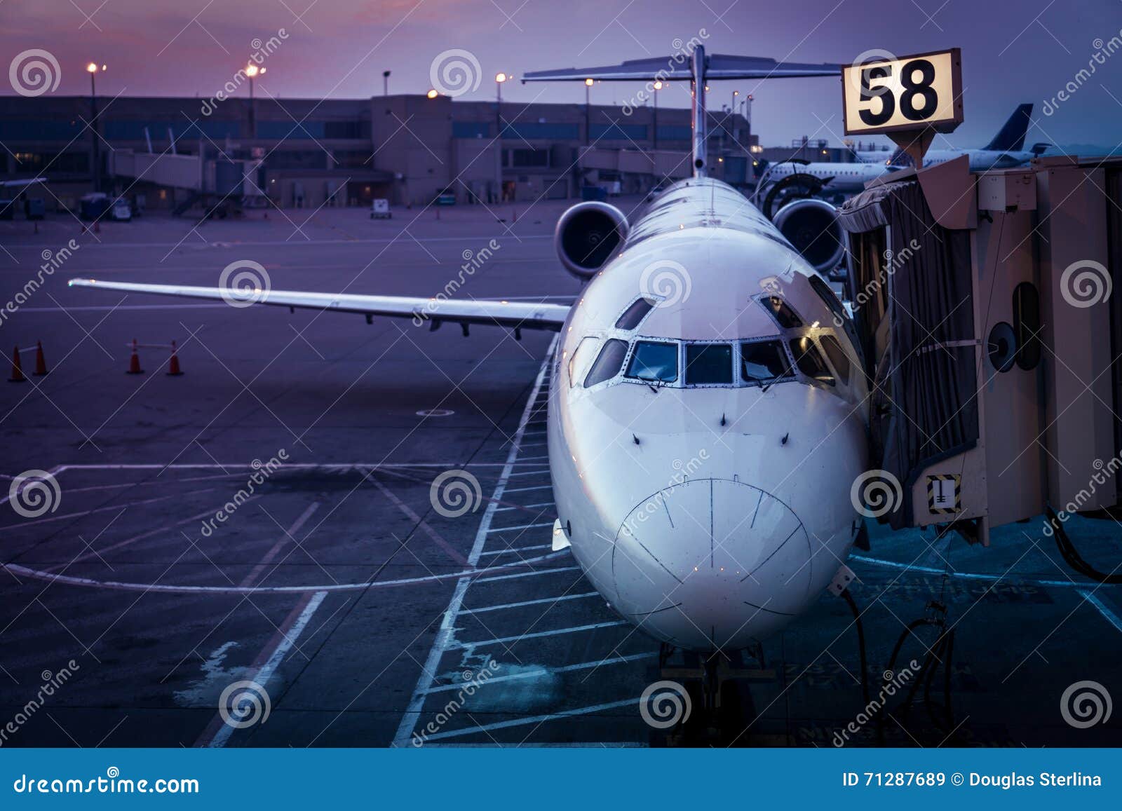 Airplane Terminal stock image. Image of boarding, technology - 71287689