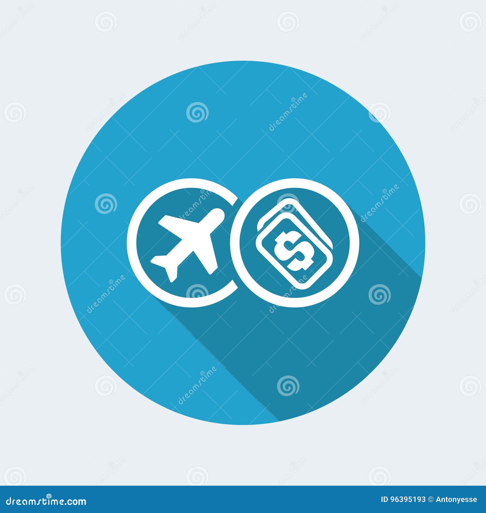 Airplane ticket cost stock vector. Illustration of airplane - 96395193