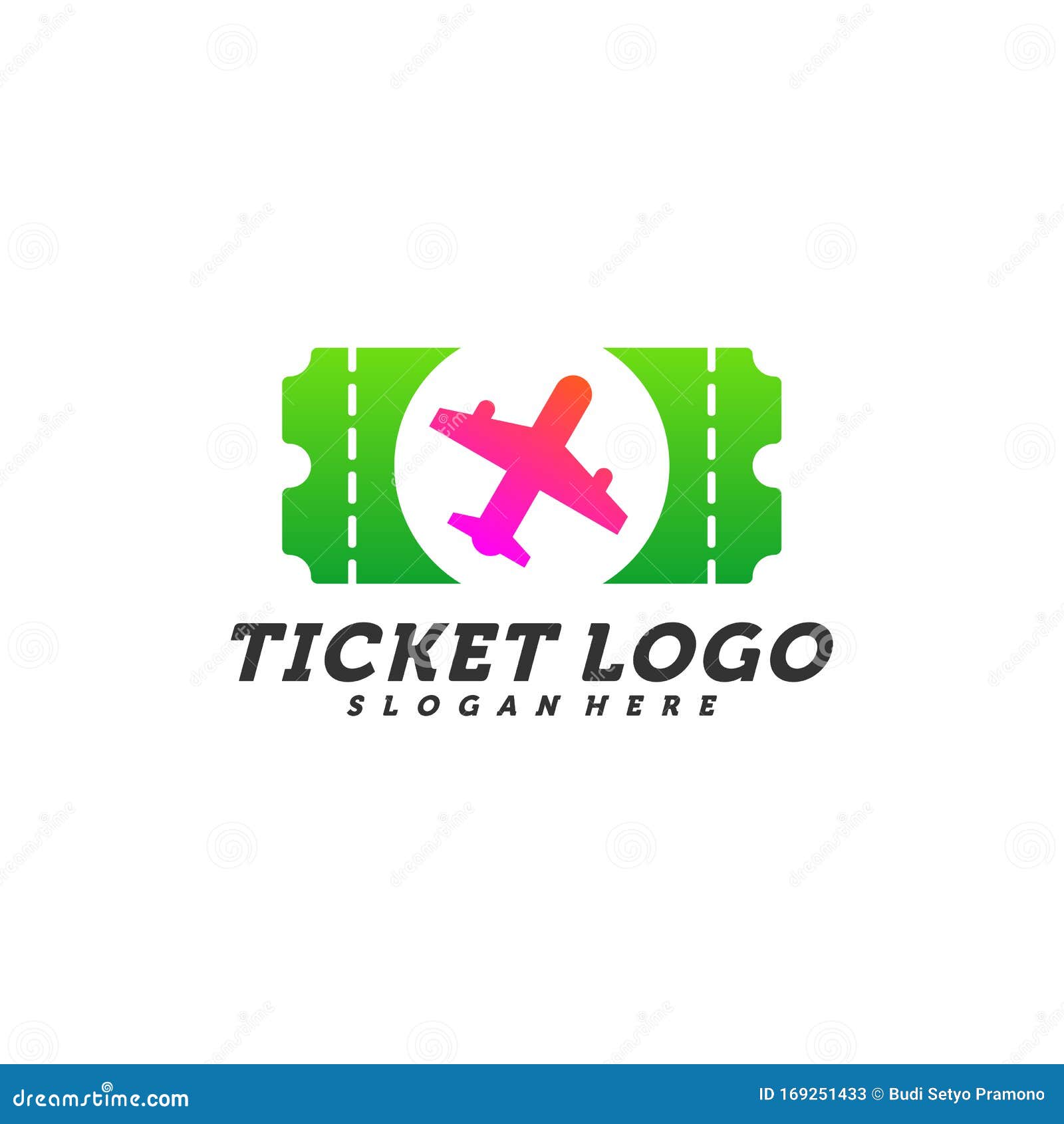 Airplane Ticket Logo Design Concept Vector, Travel Ticket Logo Template ...