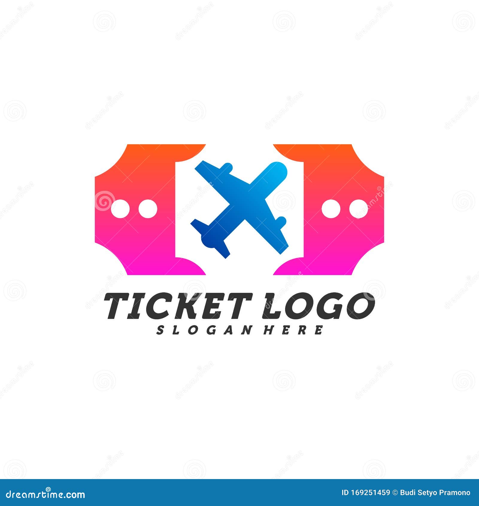 Airplane Ticket Logo Design Concept Vector, Travel Ticket Logo Template ...