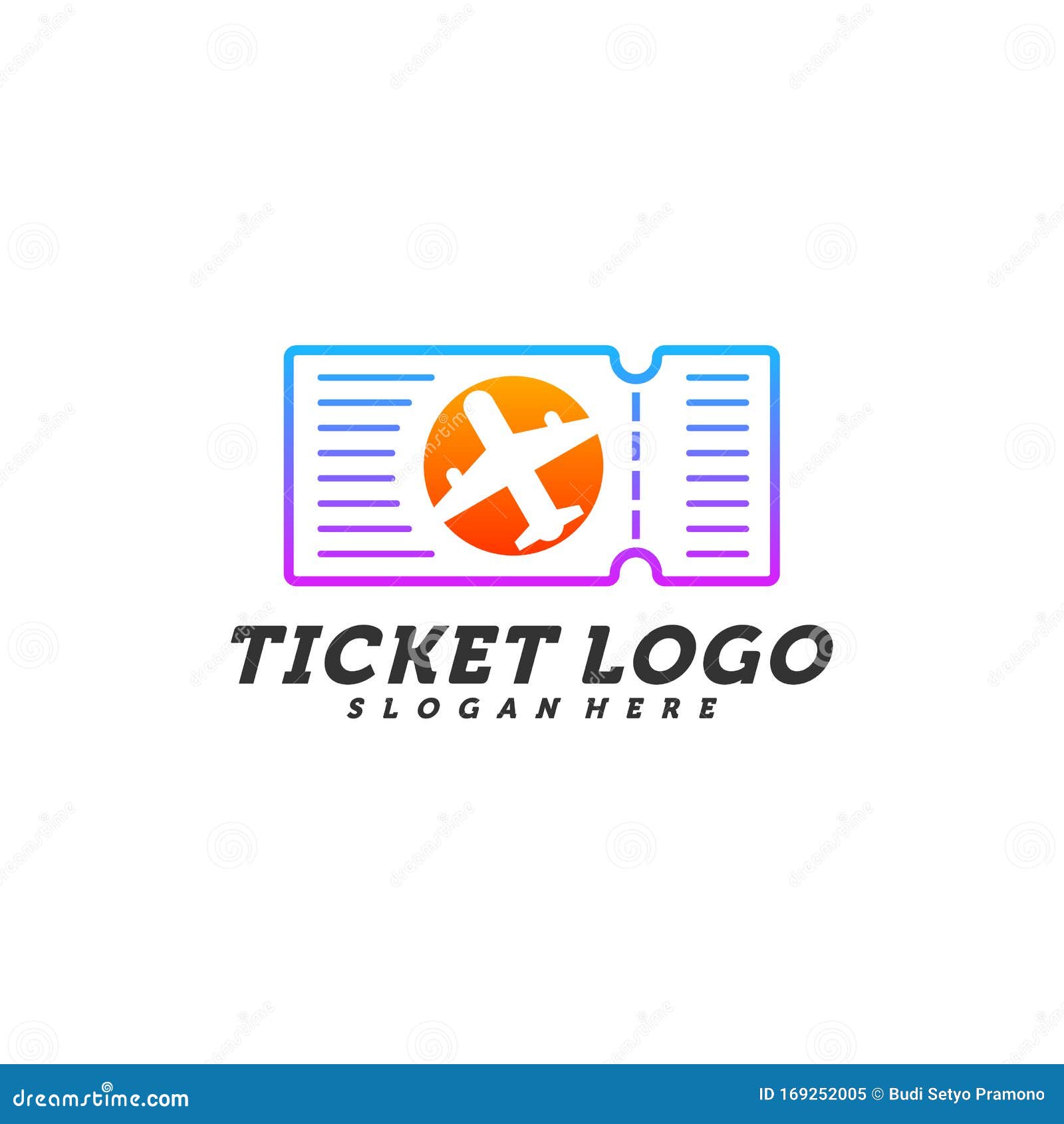 Airplane Ticket Logo Design Concept Vector, Travel Ticket Logo Template ...