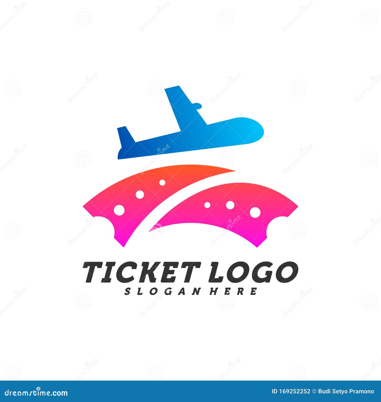 Airplane Ticket Logo Design Concept Vector, Travel Ticket Logo Template ...