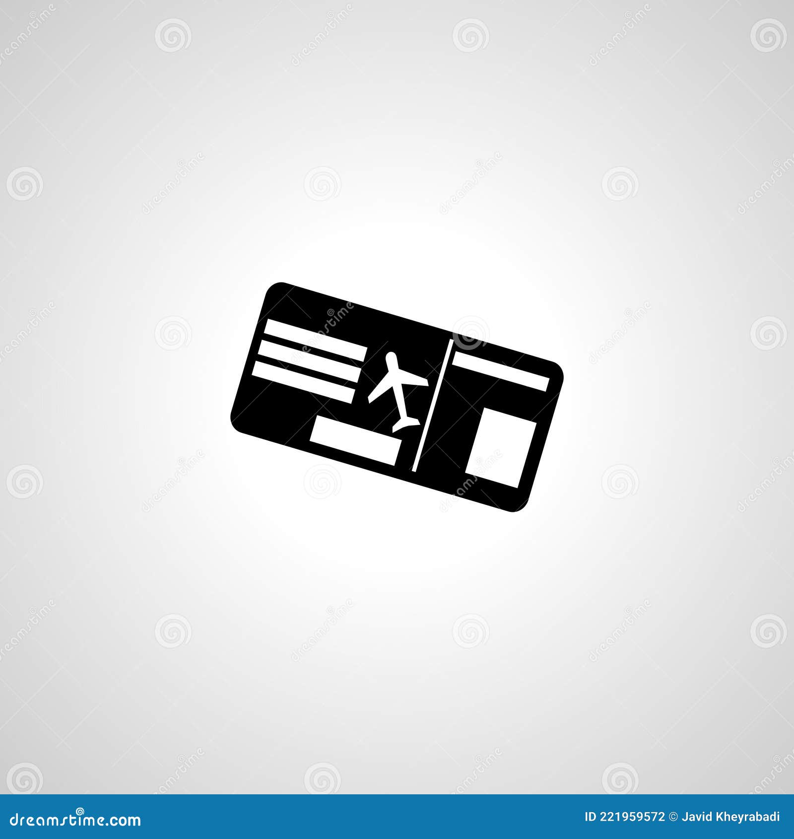 Airplane Ticket Sign. Airplane Ticket Isolated Simple Icon Stock Vector ...