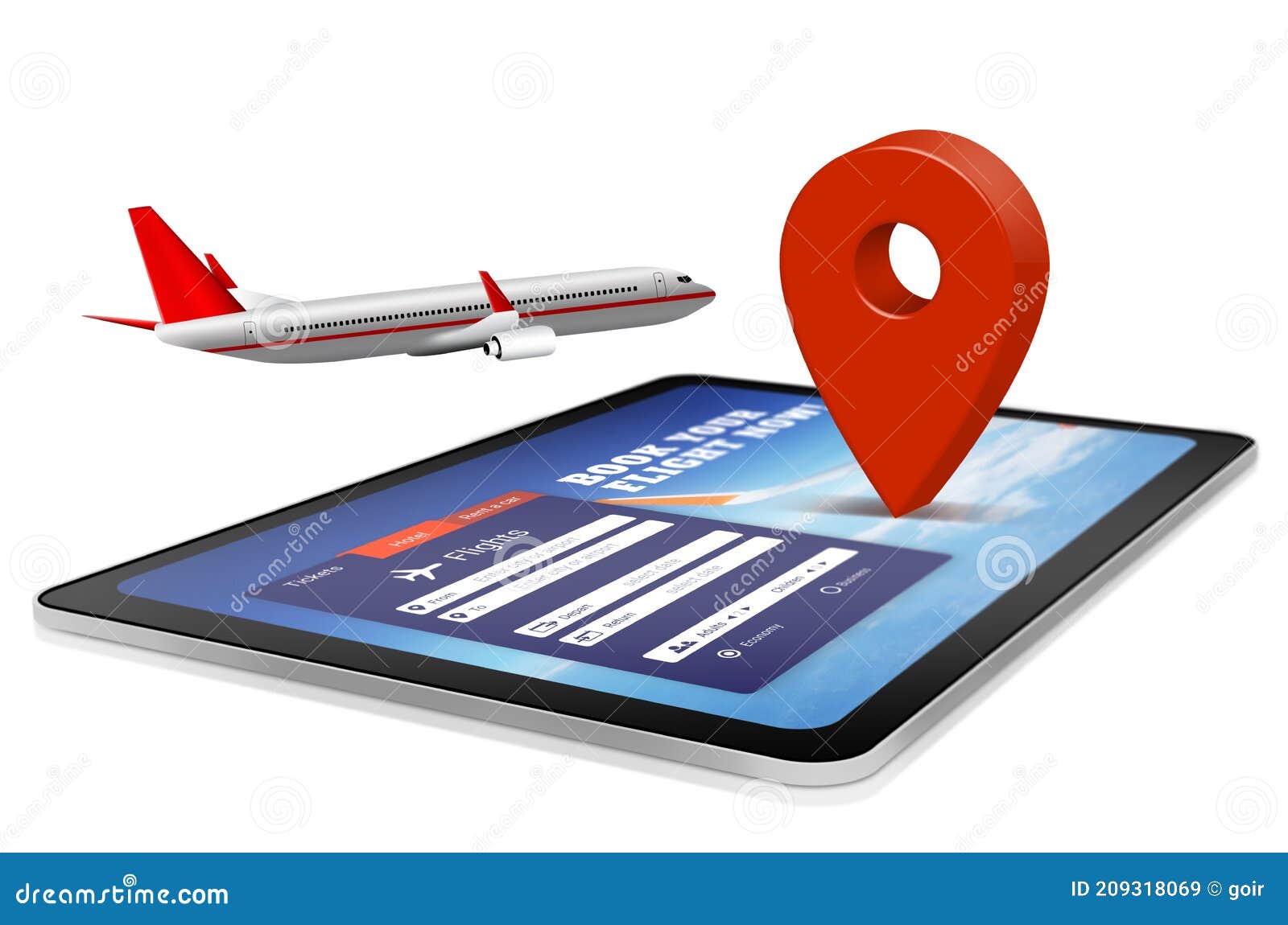 Airplane Tickets. Airline Ticket Template With Passenger Name, Aircraft ...