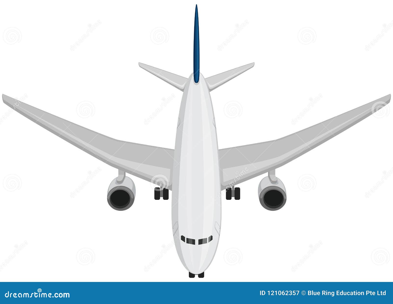An Airplane from Top View stock vector. Illustration of transportation ...