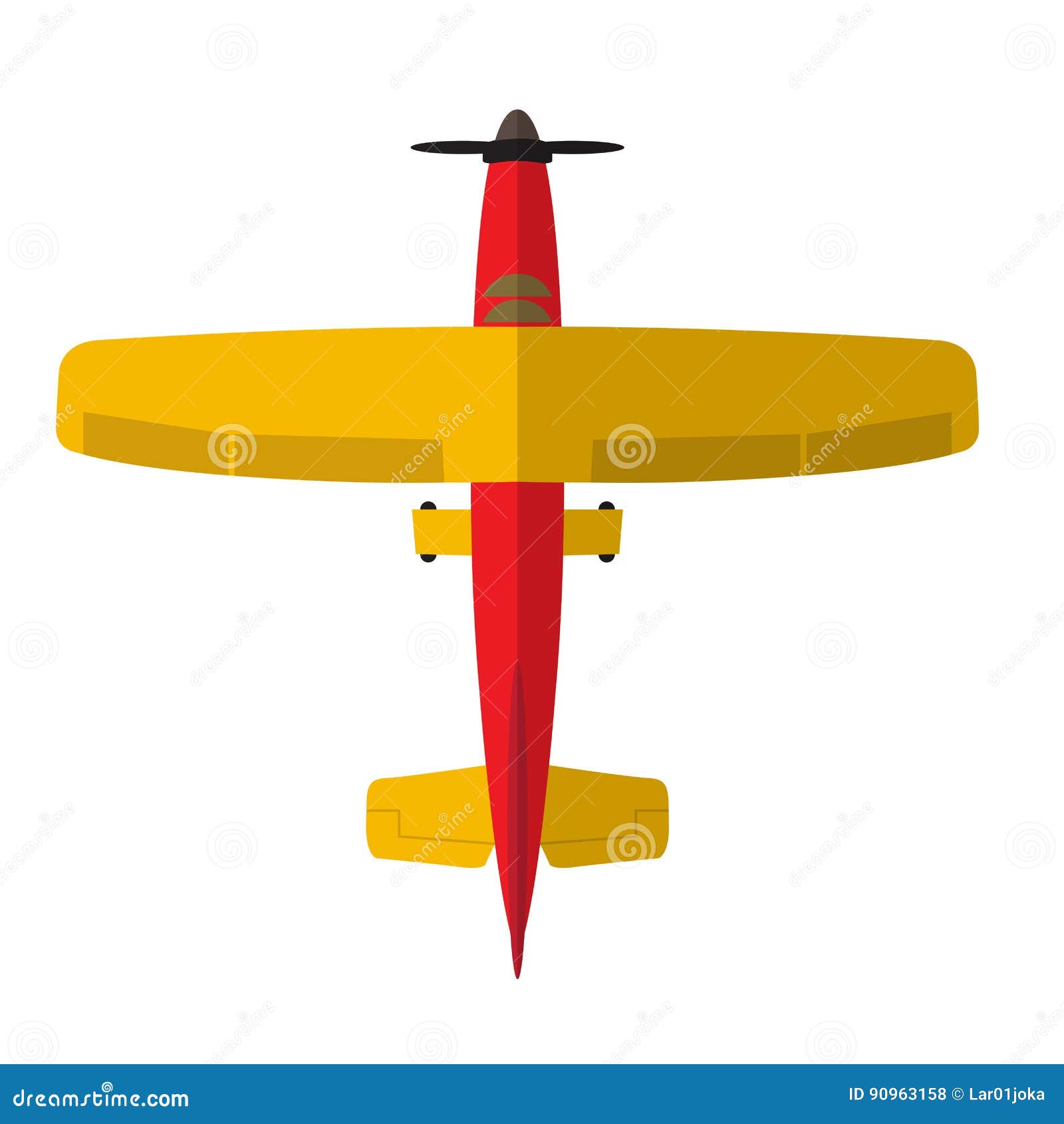 Airplane top view stock vector. Illustration of airplane - 90963158