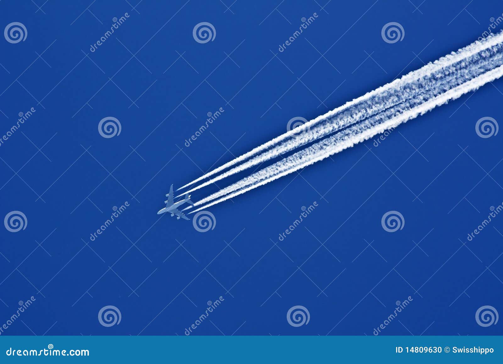 Airplane trace stock photo. Image of dioxide, arch, commercial - 14809630