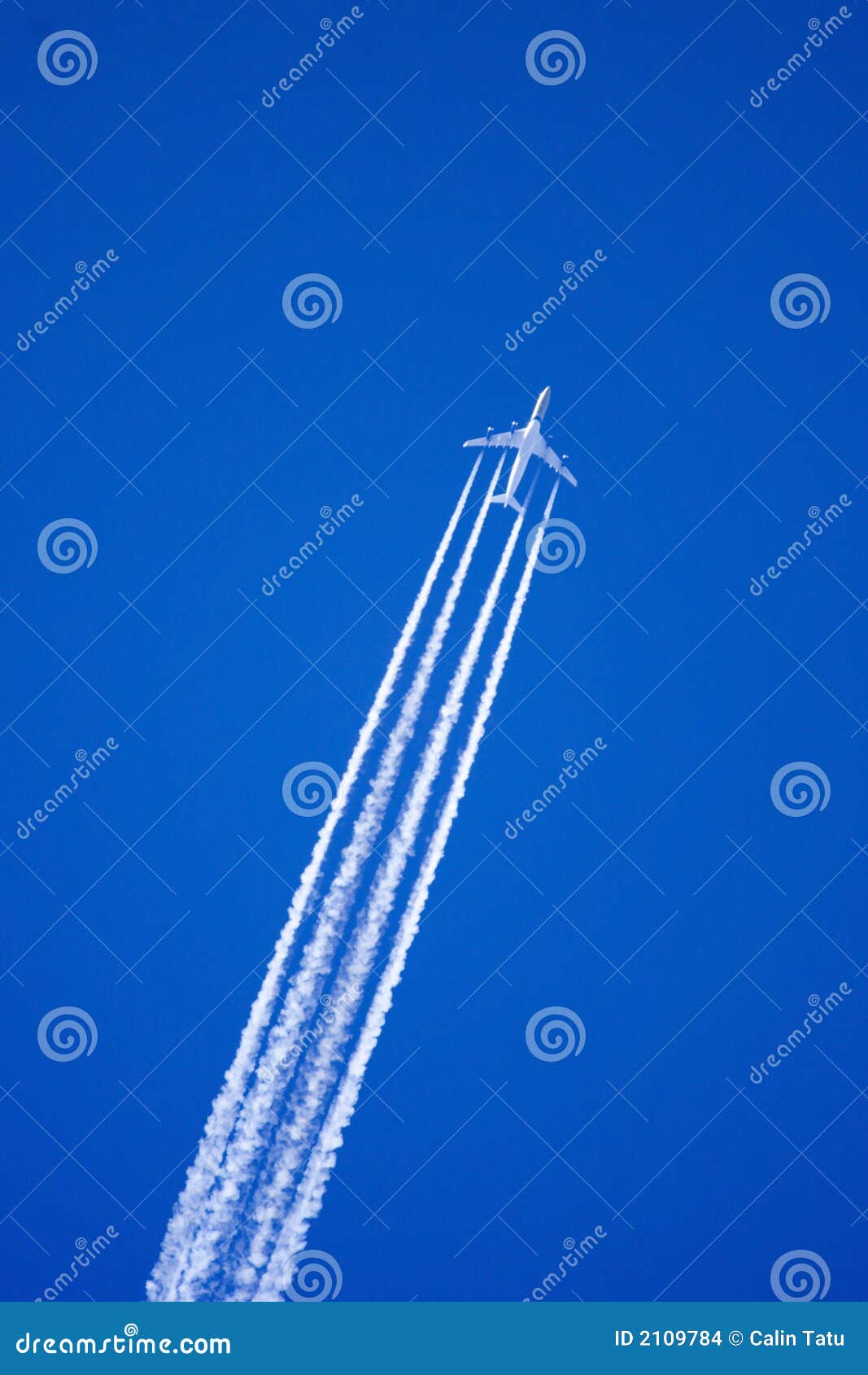 Airplane tracks on the sky stock photo. Image of pollution - 2109784