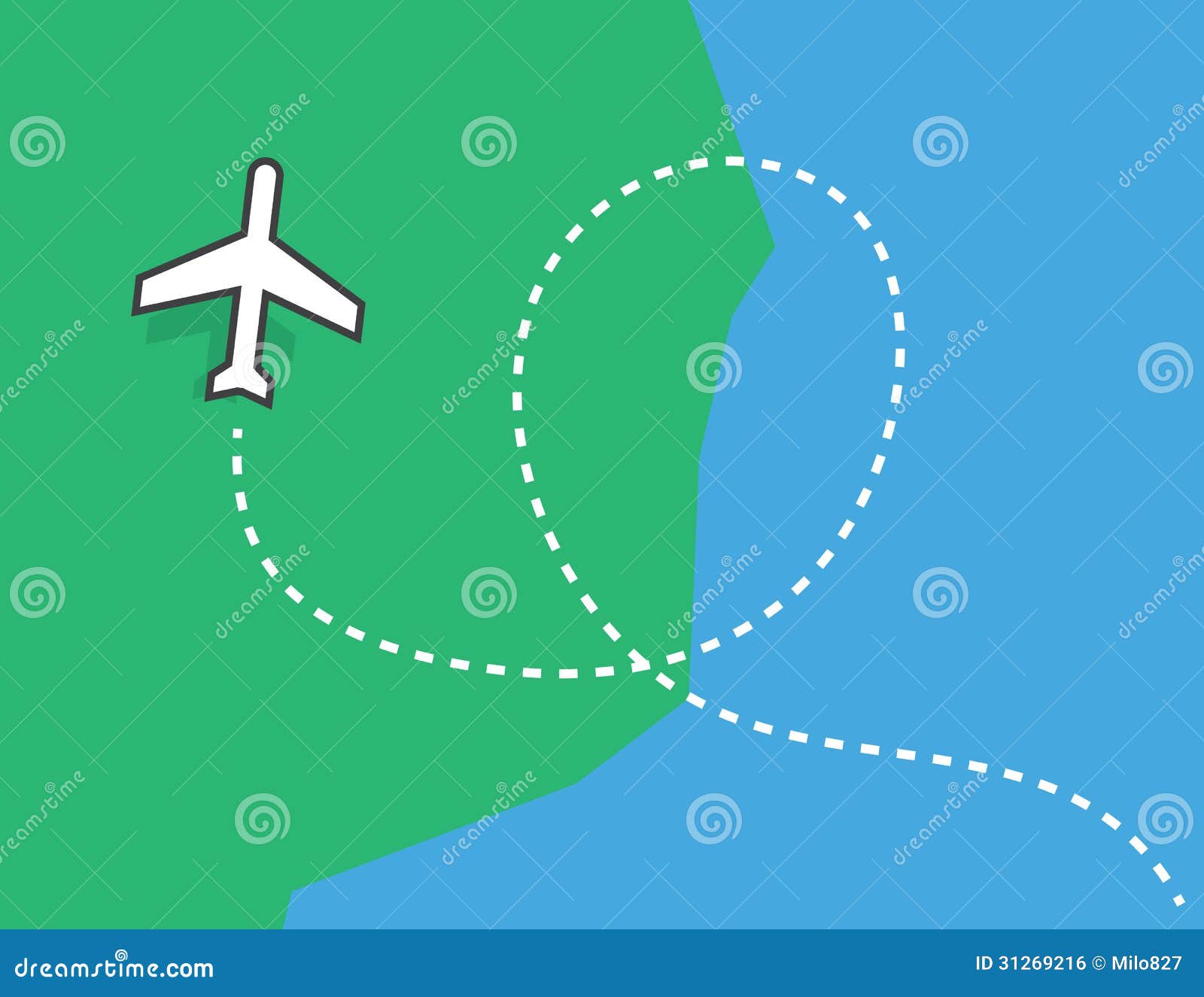 Airplane Trail Loop stock vector. Illustration of blue - 31269216