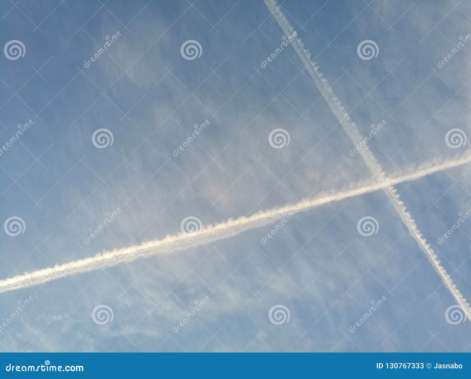 Airplane trails stock image. Image of outdoor, contrail - 130767333