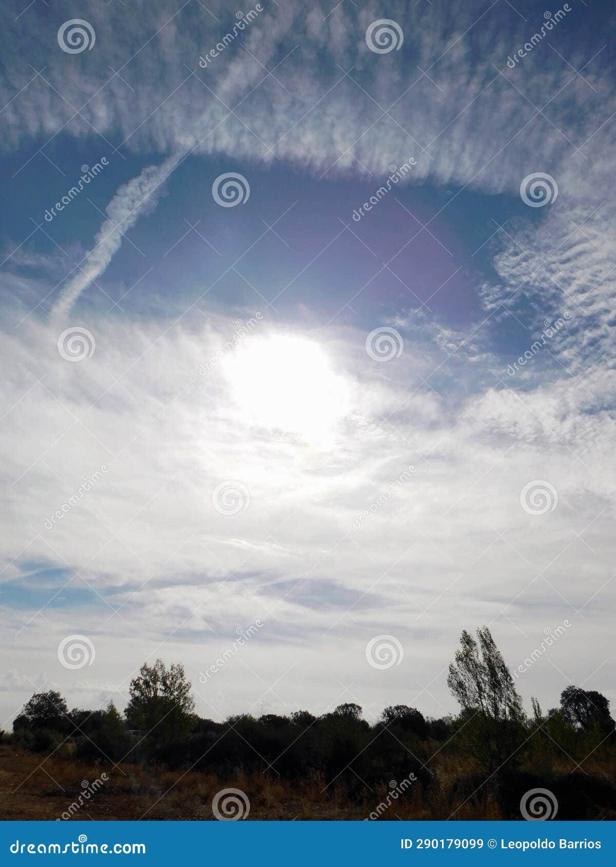 Artificial Clouds in the Sky Stock Image - Image of horror, grass ...