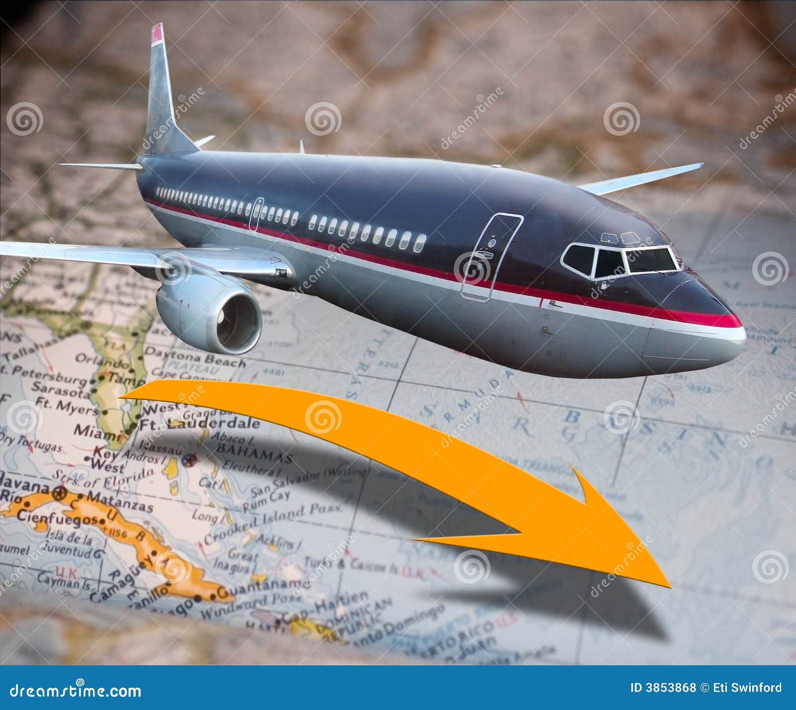 Airplane transportation stock photo. Image of arrow, deliver - 3853868