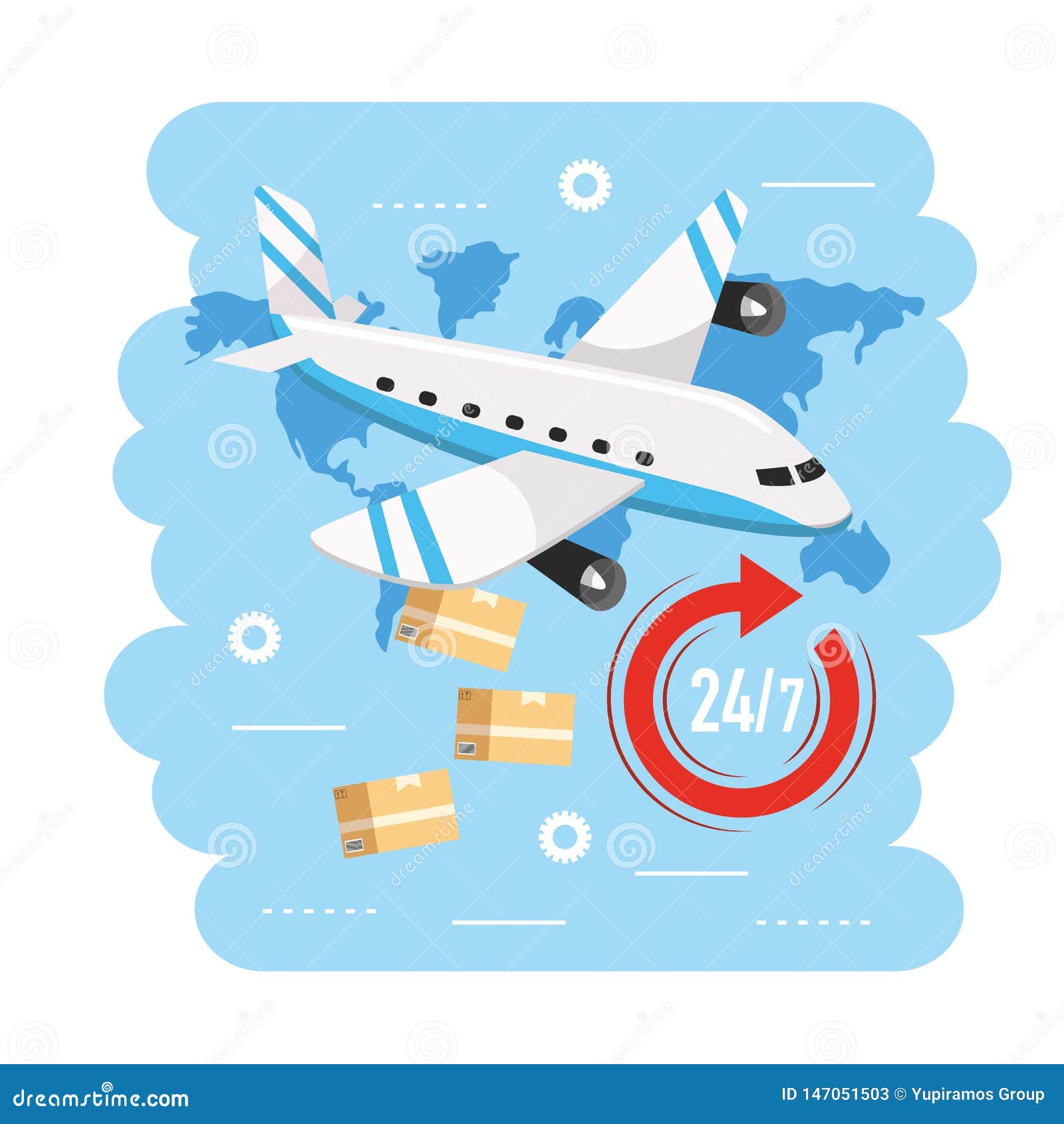 Airplane Transportation Cartoon Vector | CartoonDealer.com #51350141
