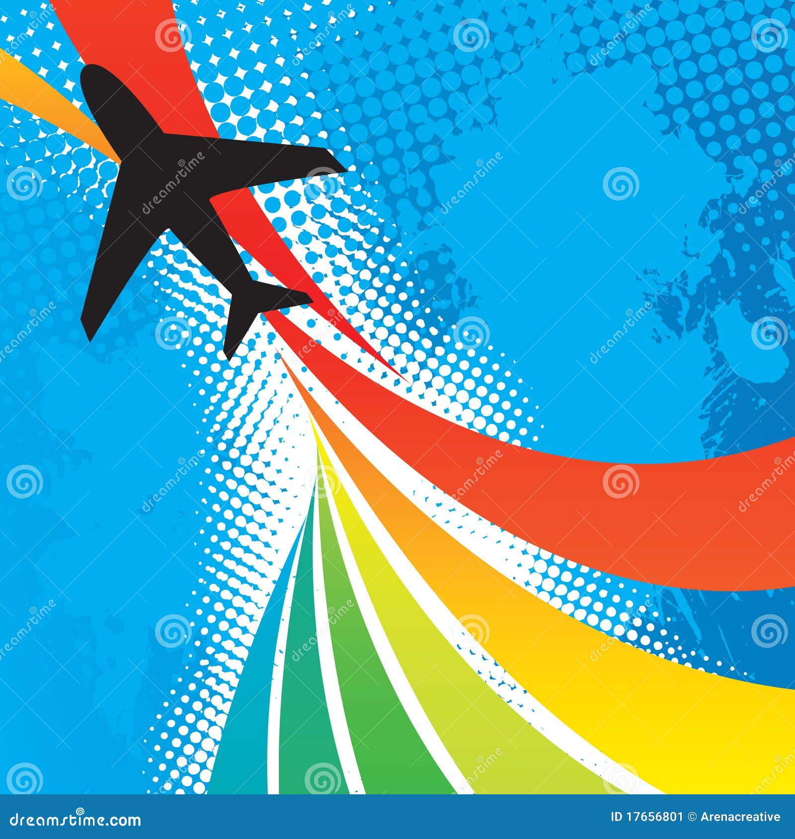 Airplane Travel Abstract stock vector. Illustration of flying - 17656801