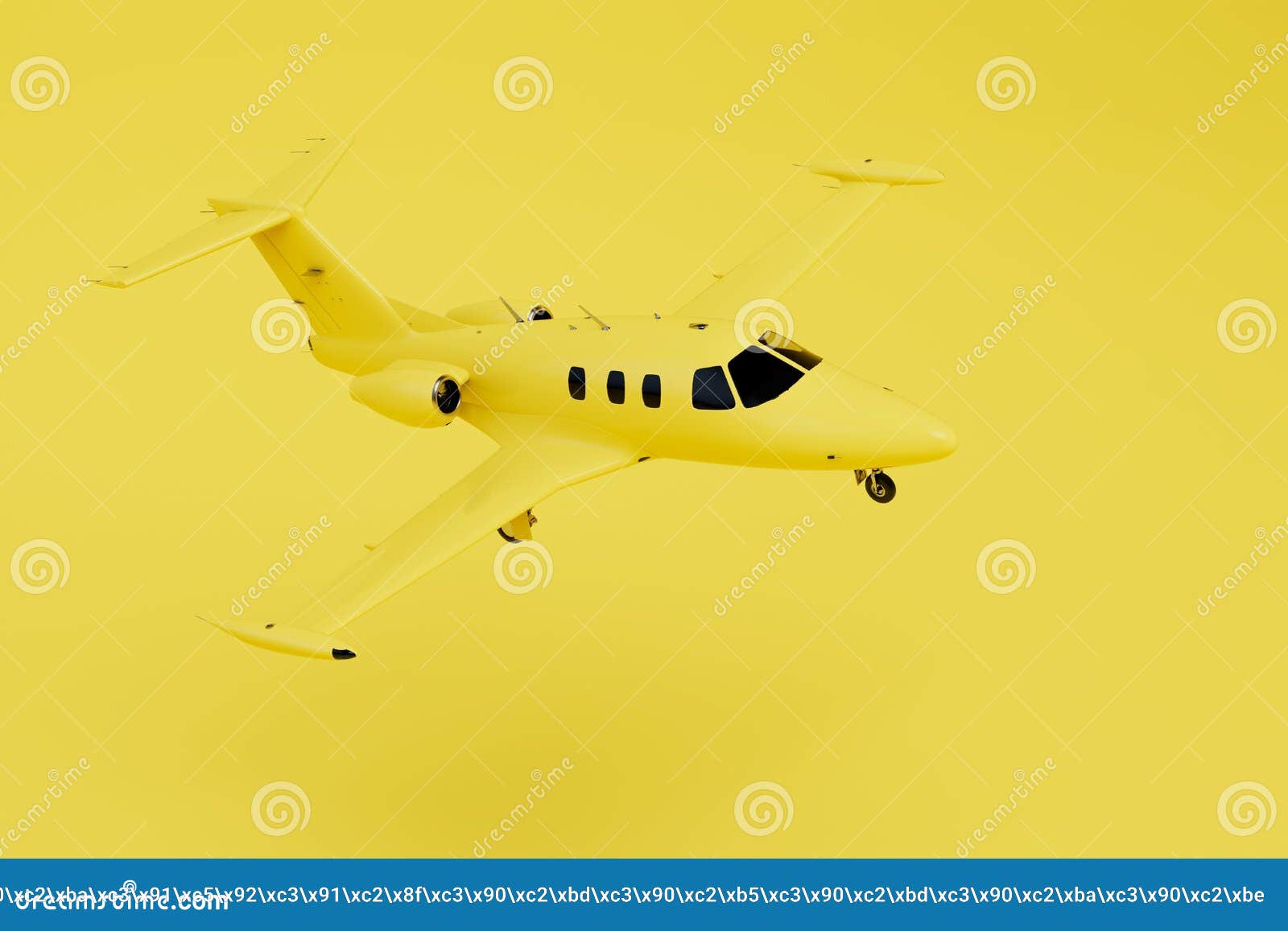 Airplane Travel Concept. Yellow Plane on a Yellow Background Stock ...