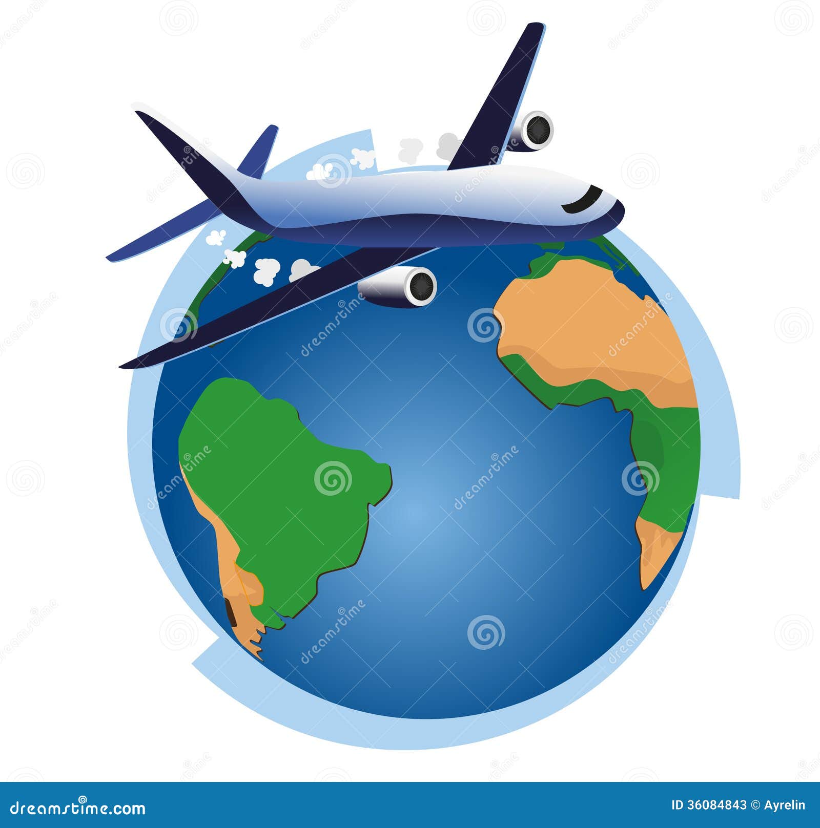 Airplane travel stock vector. Illustration of isolated - 36084843