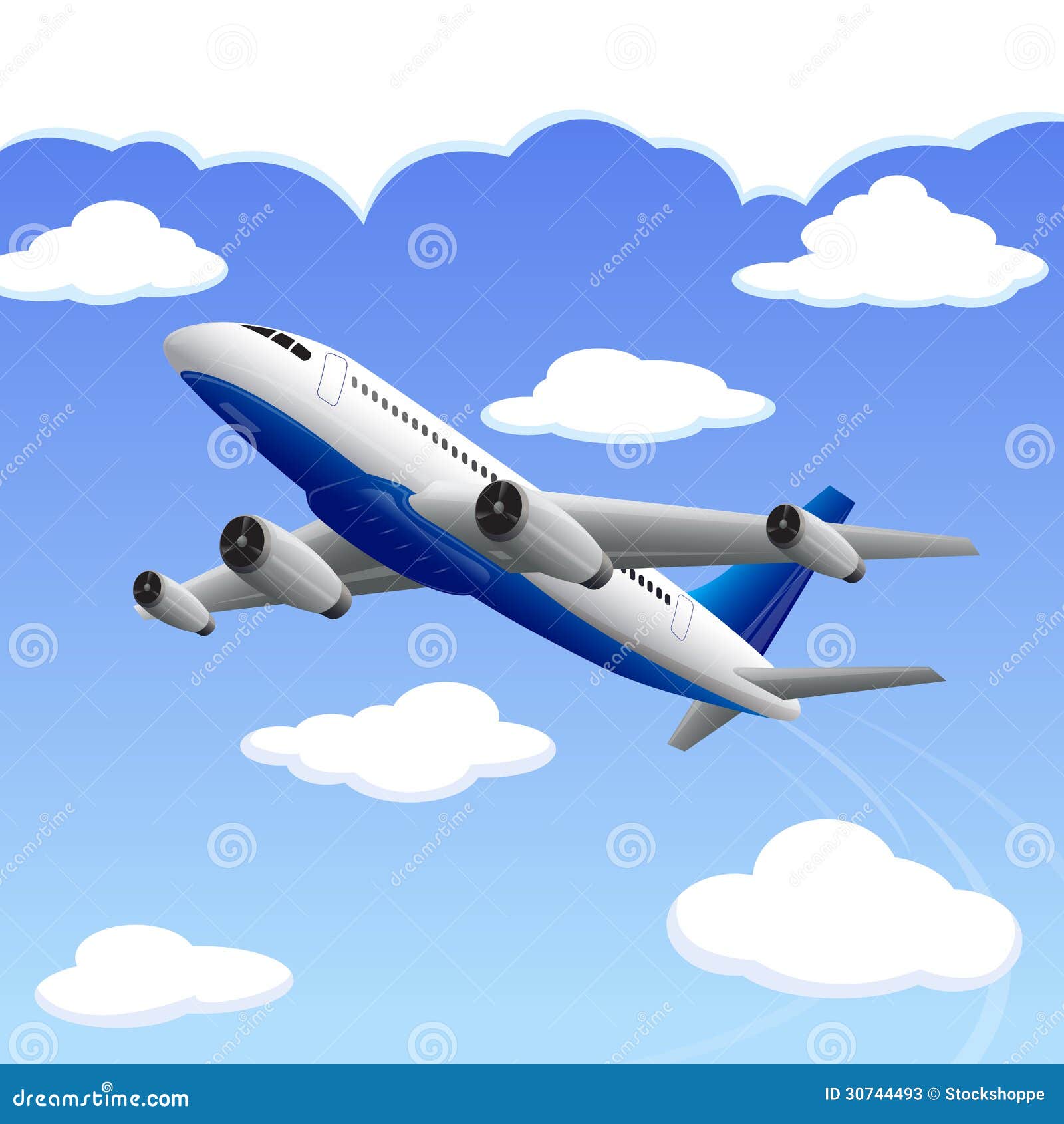 Airplane Travelling To Your Destination Cartoon Vector | CartoonDealer ...