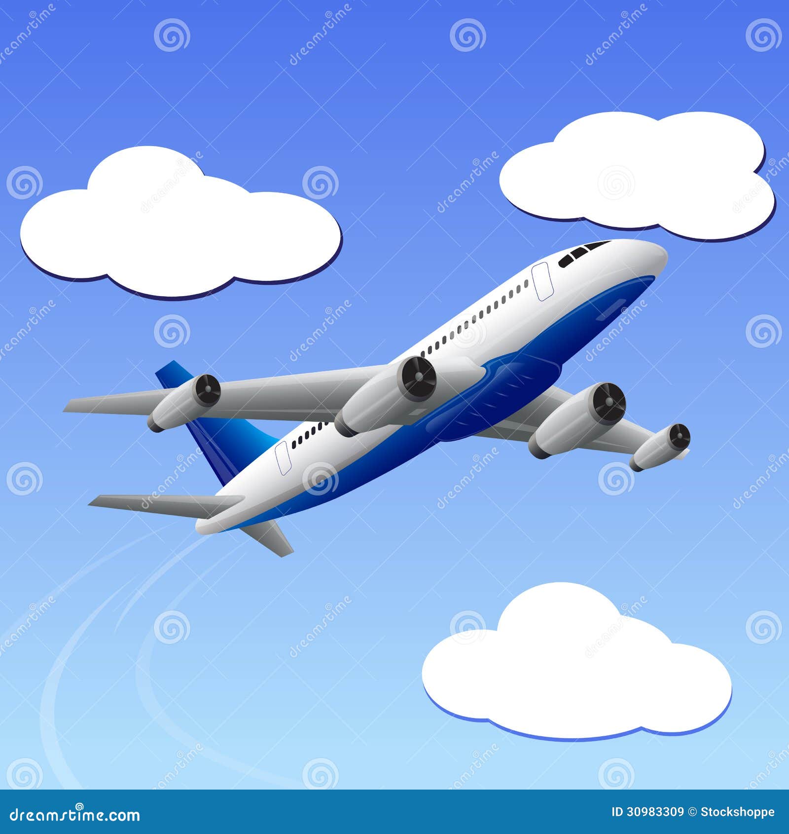 Airplane Travelling To Your Destination Cartoon Vector | CartoonDealer ...