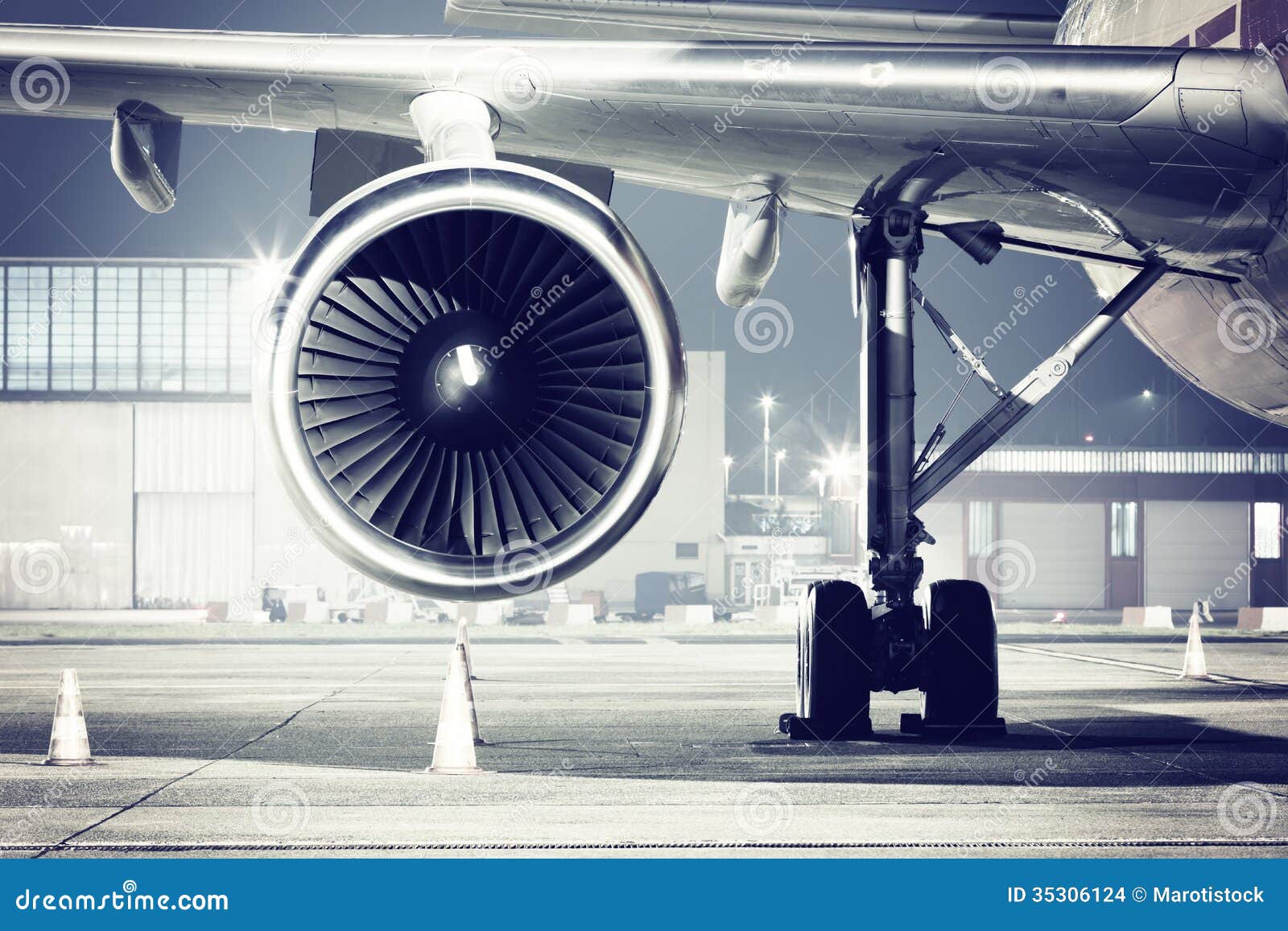 Airplane turbine detail stock photo. Image of tourism - 35306124