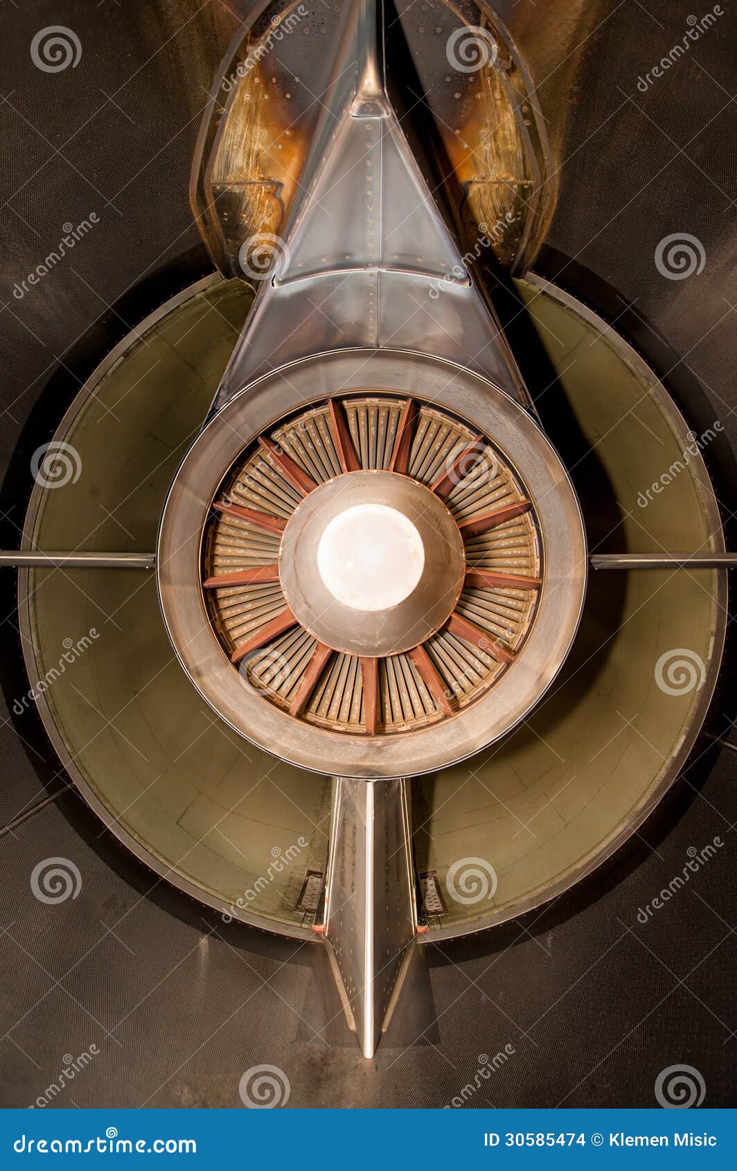 Airplane Turbo Jet Engine, from Behind Stock Photo - Image of powerful ...