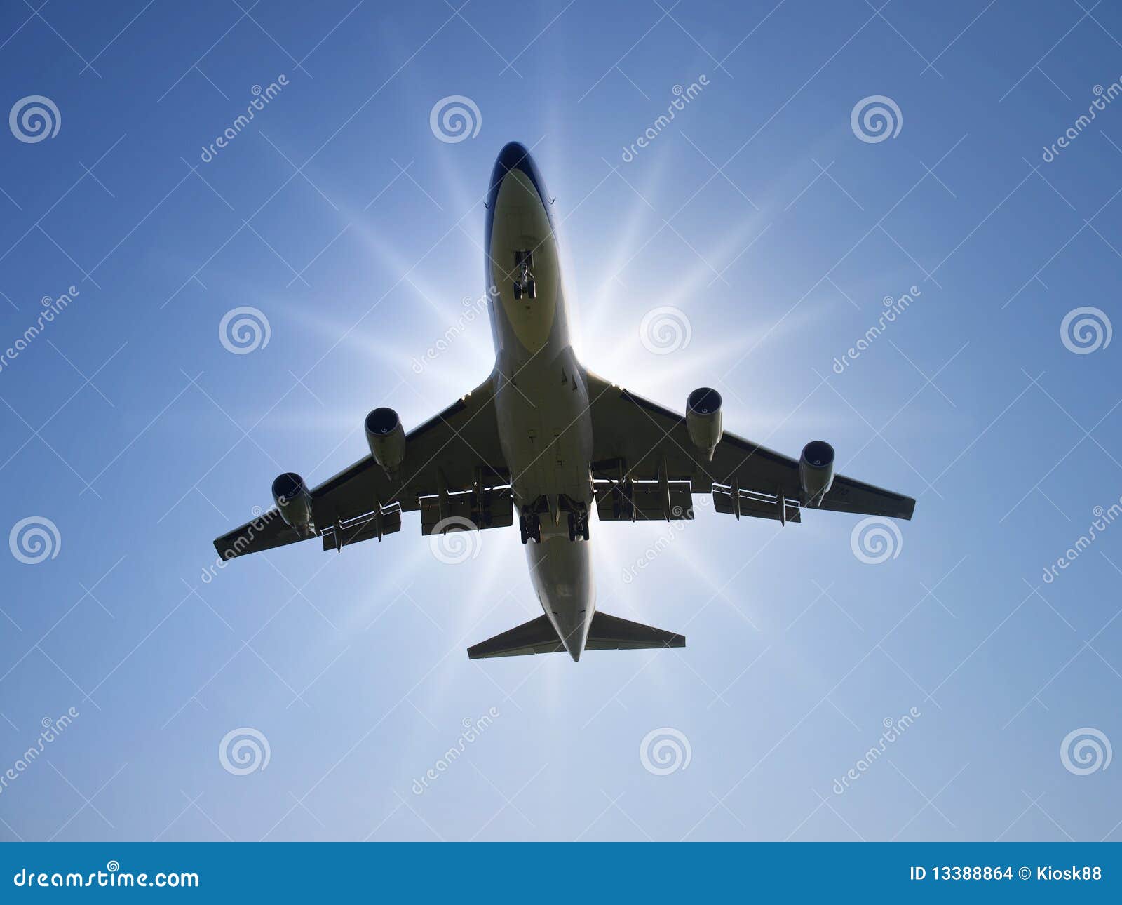Airplane under sunlight stock photo. Image of cargo, airbus - 13388864