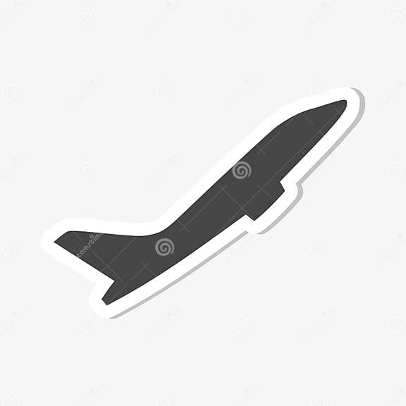 Airplane up icon sticker stock vector. Illustration of aviation - 98953385