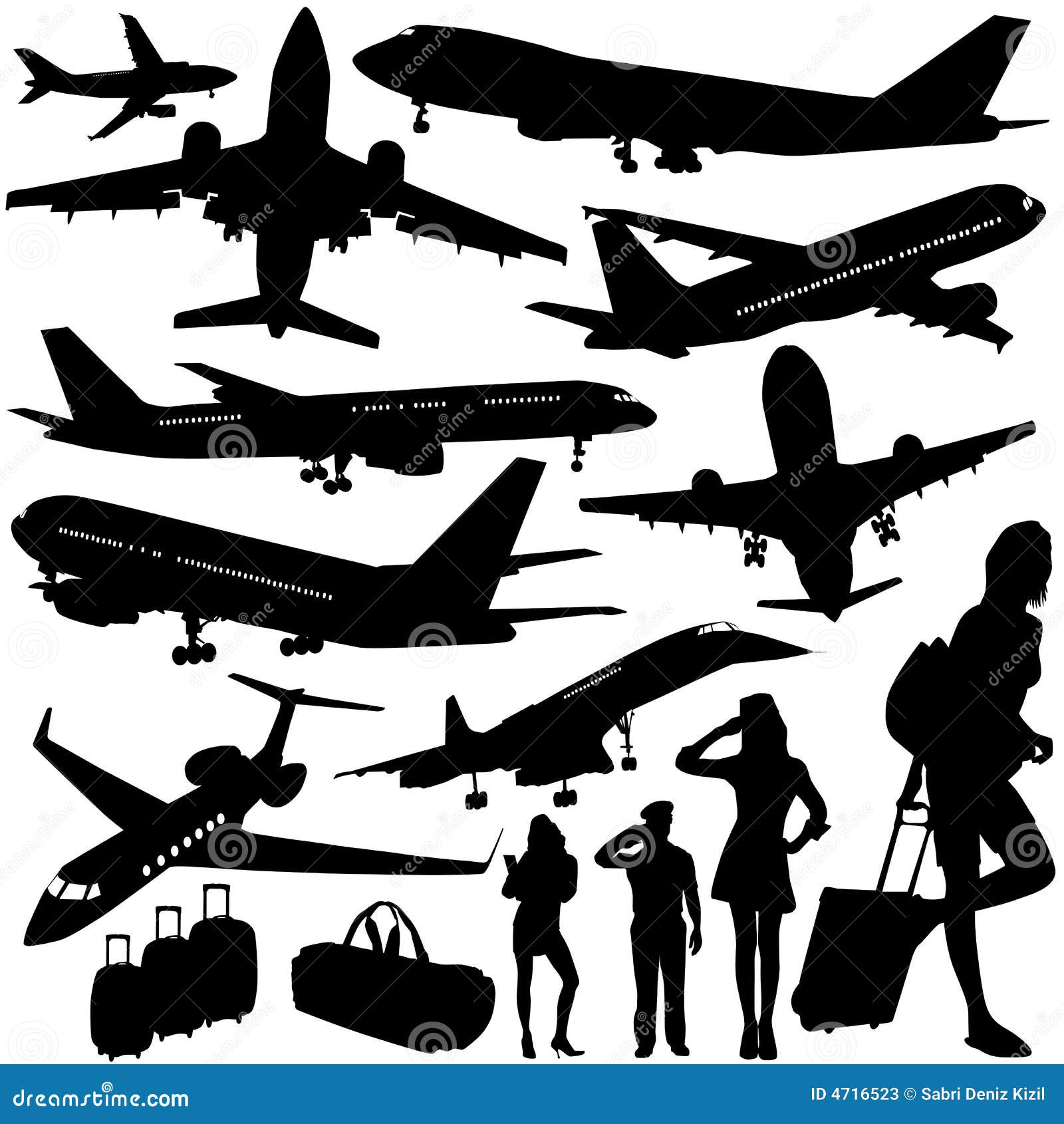 Airplane vector stock vector. Illustration of airplane - 4716523