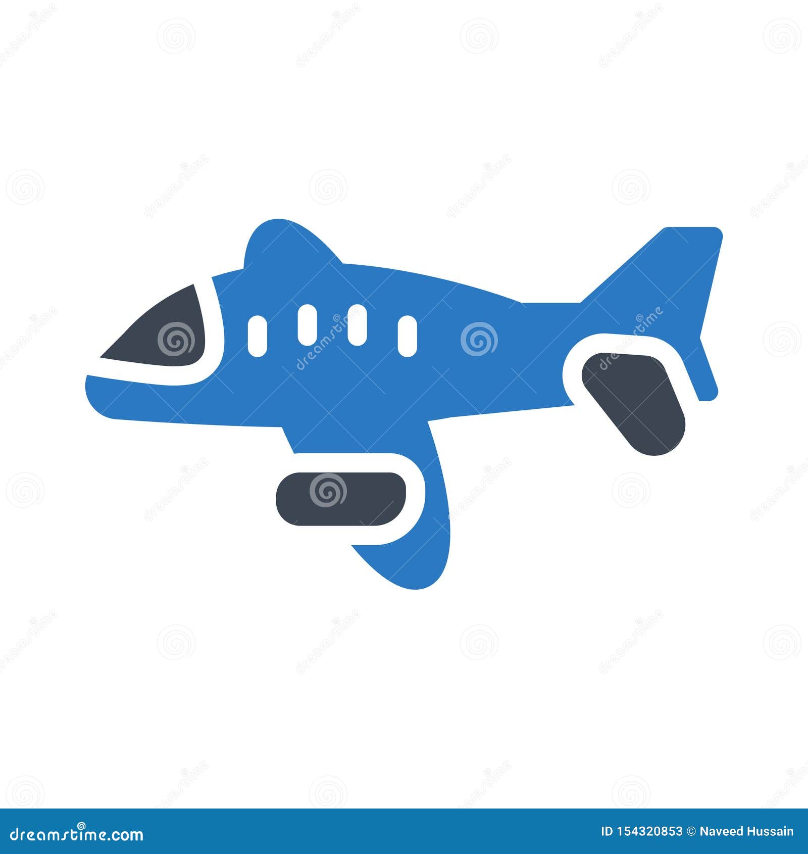 Airplane Glyph Colour Vector Icon Stock Vector - Illustration of object ...