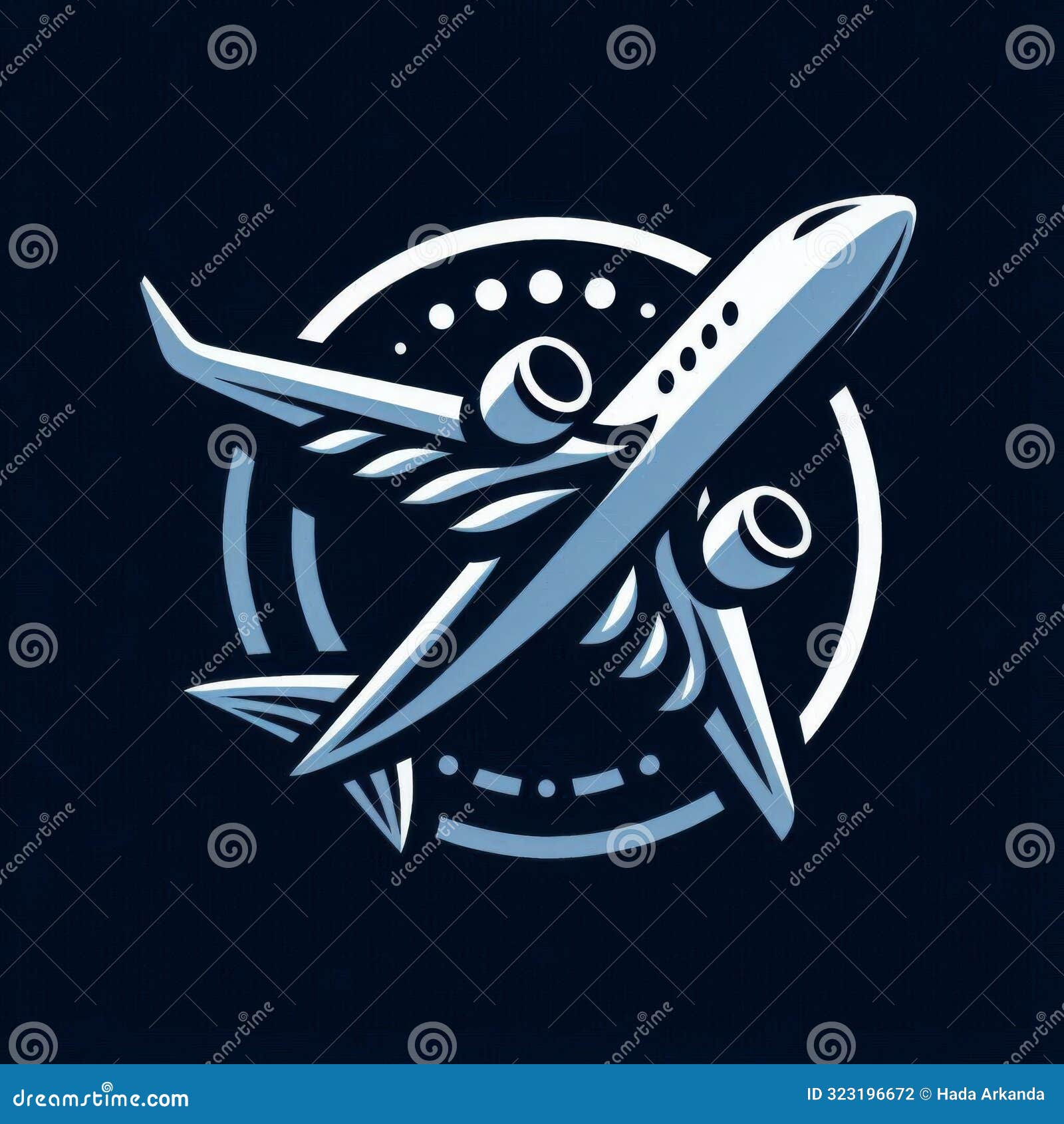 Airplane Vector Illustration Simple Logo on Background Stock ...