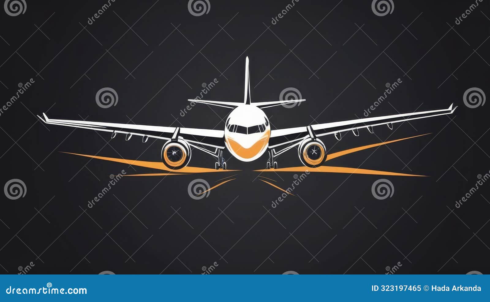 Airplane Vector Illustration Simple Logo on Background Stock ...