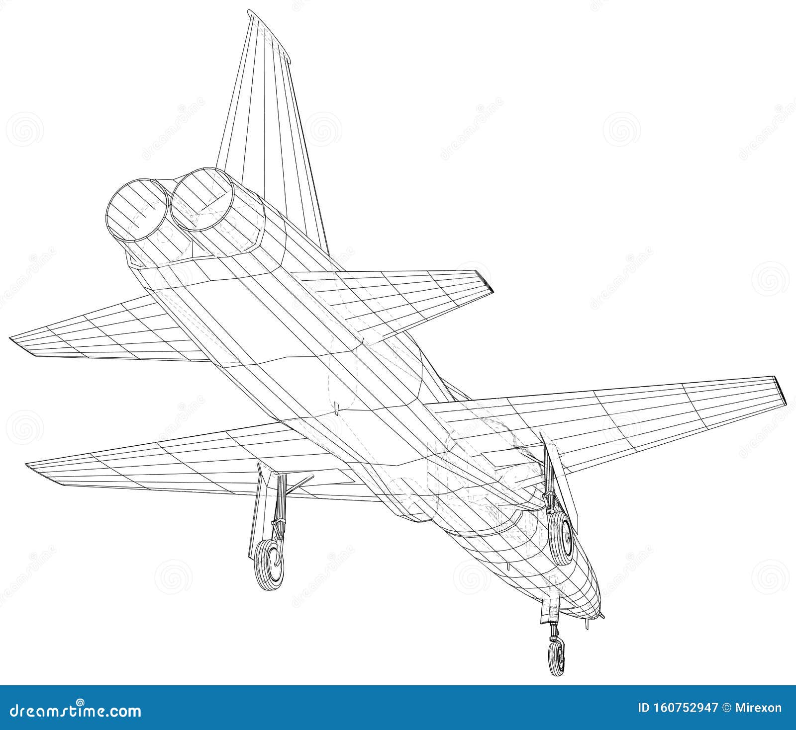 Airplane. Vector Wireframe Concept Stock Vector - Illustration of ...
