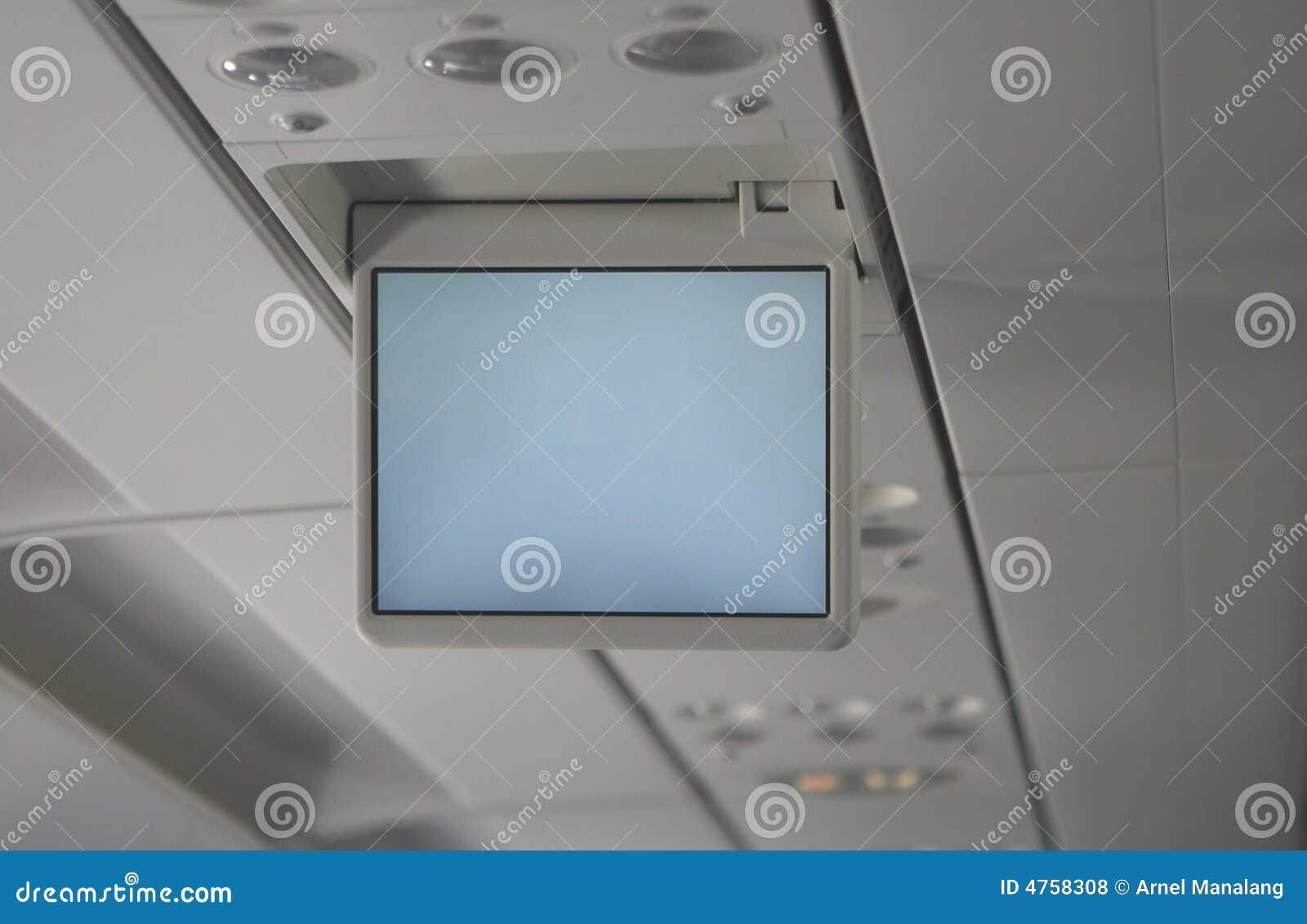 Airplane Video Screen stock photo. Image of video, advertising - 4758308