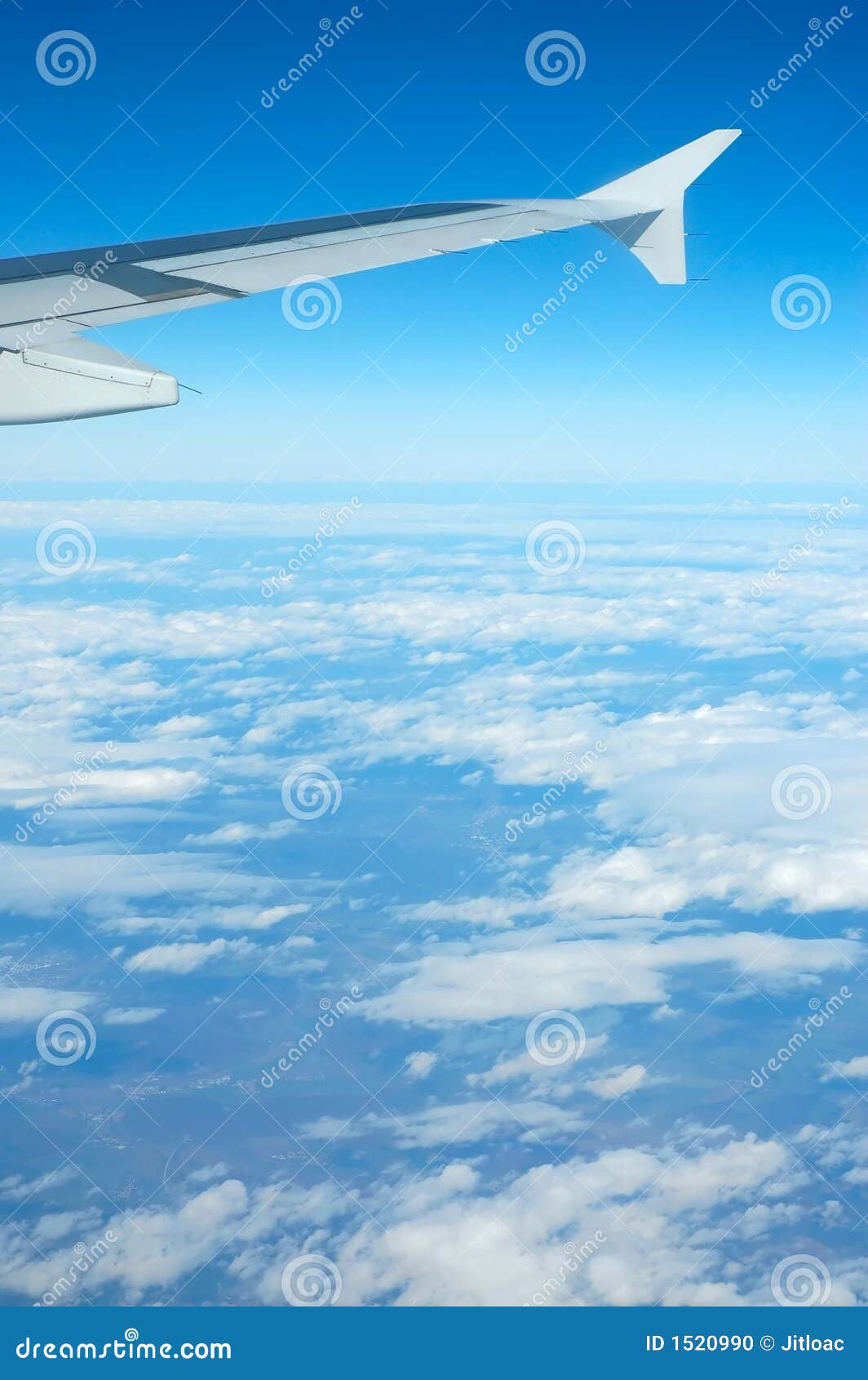 Airplane view - blue sky stock photo. Image of blue, flight - 1520990
