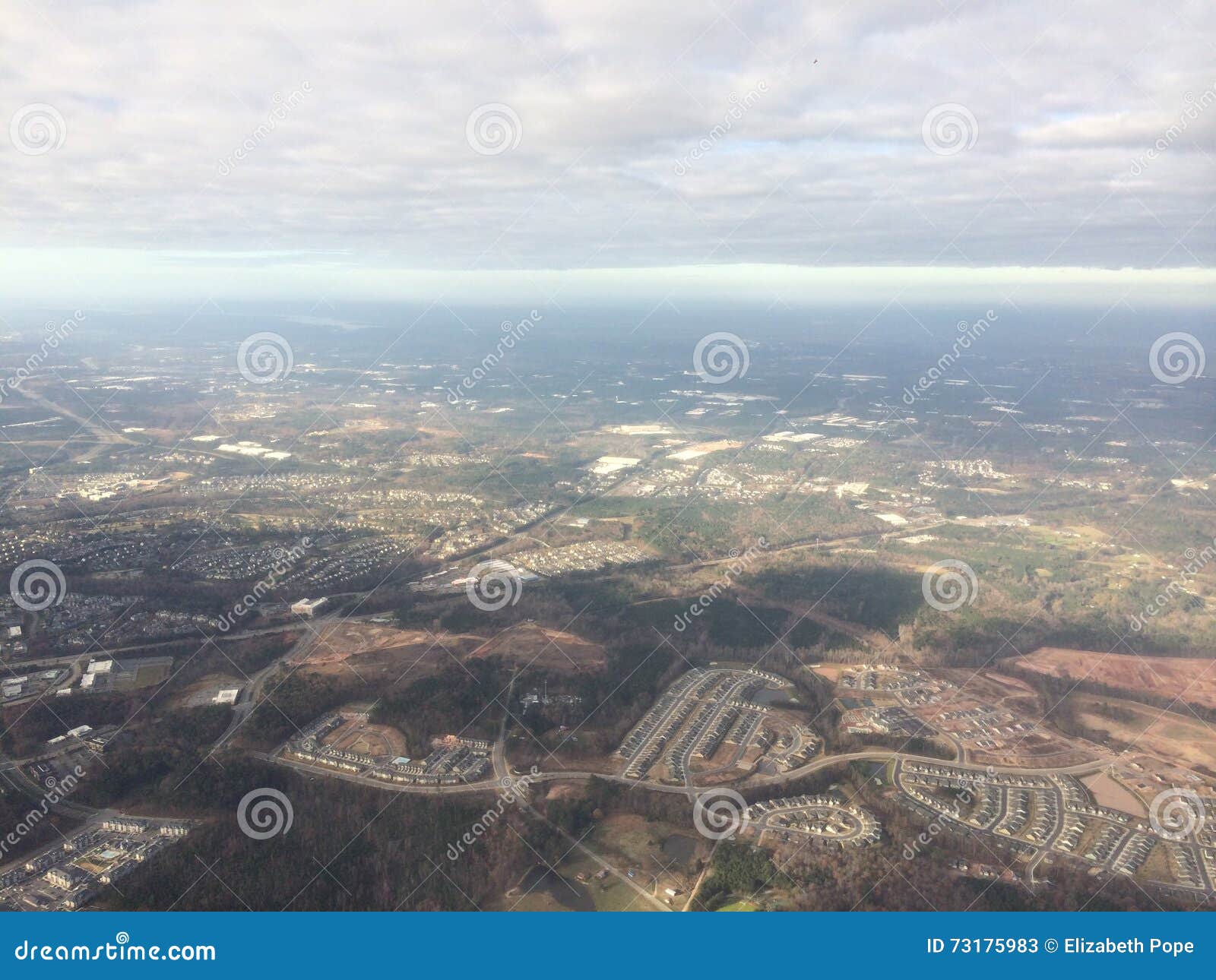 Airplane View stock image. Image of city, view, clouds - 73175983
