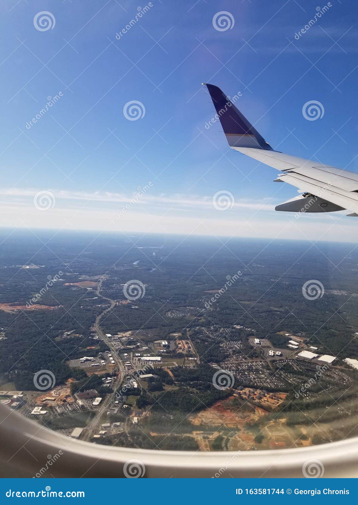 Airplane View North Carolina Pretty Sky Stock Photo - Image of view ...