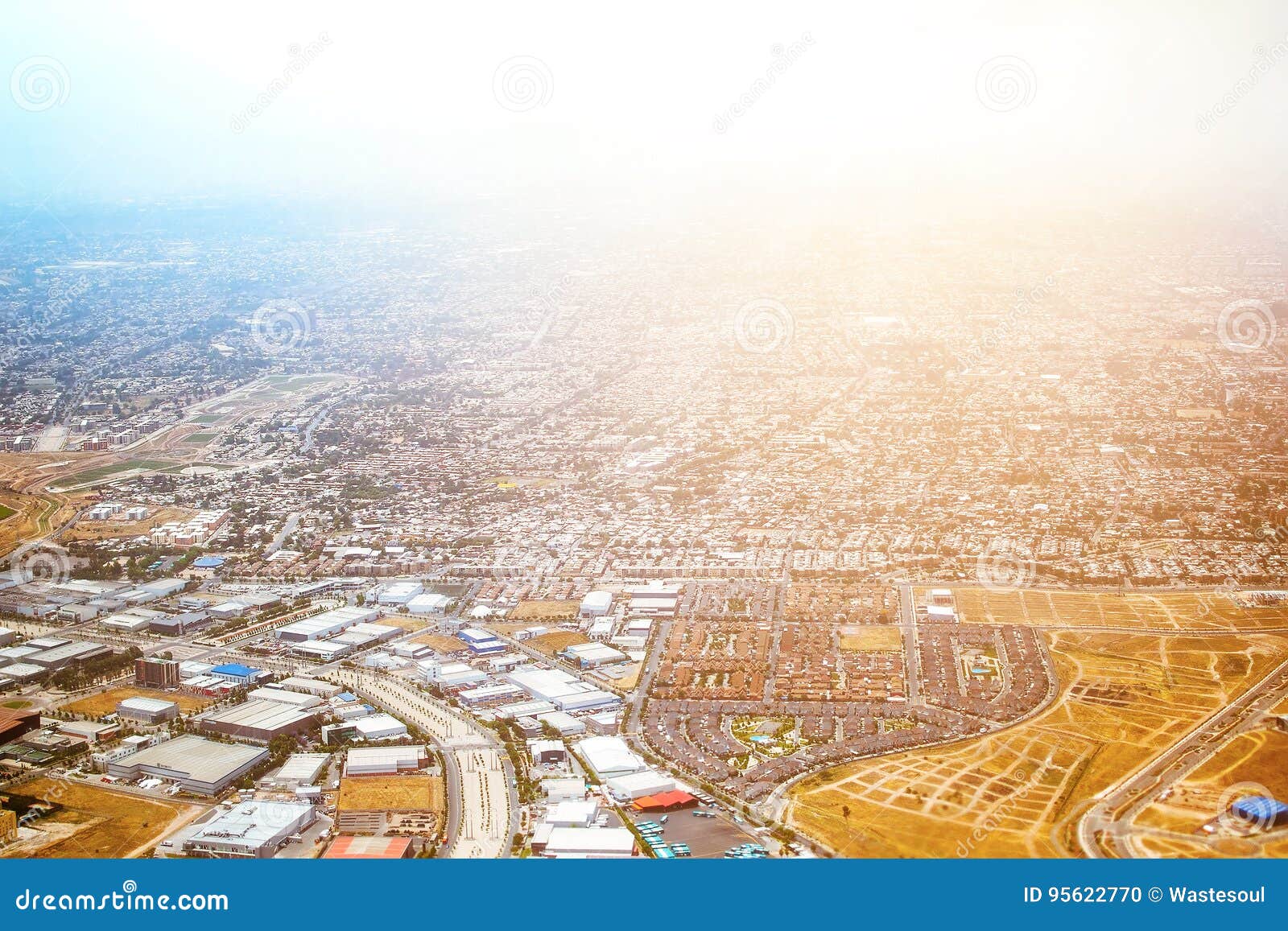 Airplane View of Santiago, Chile Editorial Image - Image of chile ...
