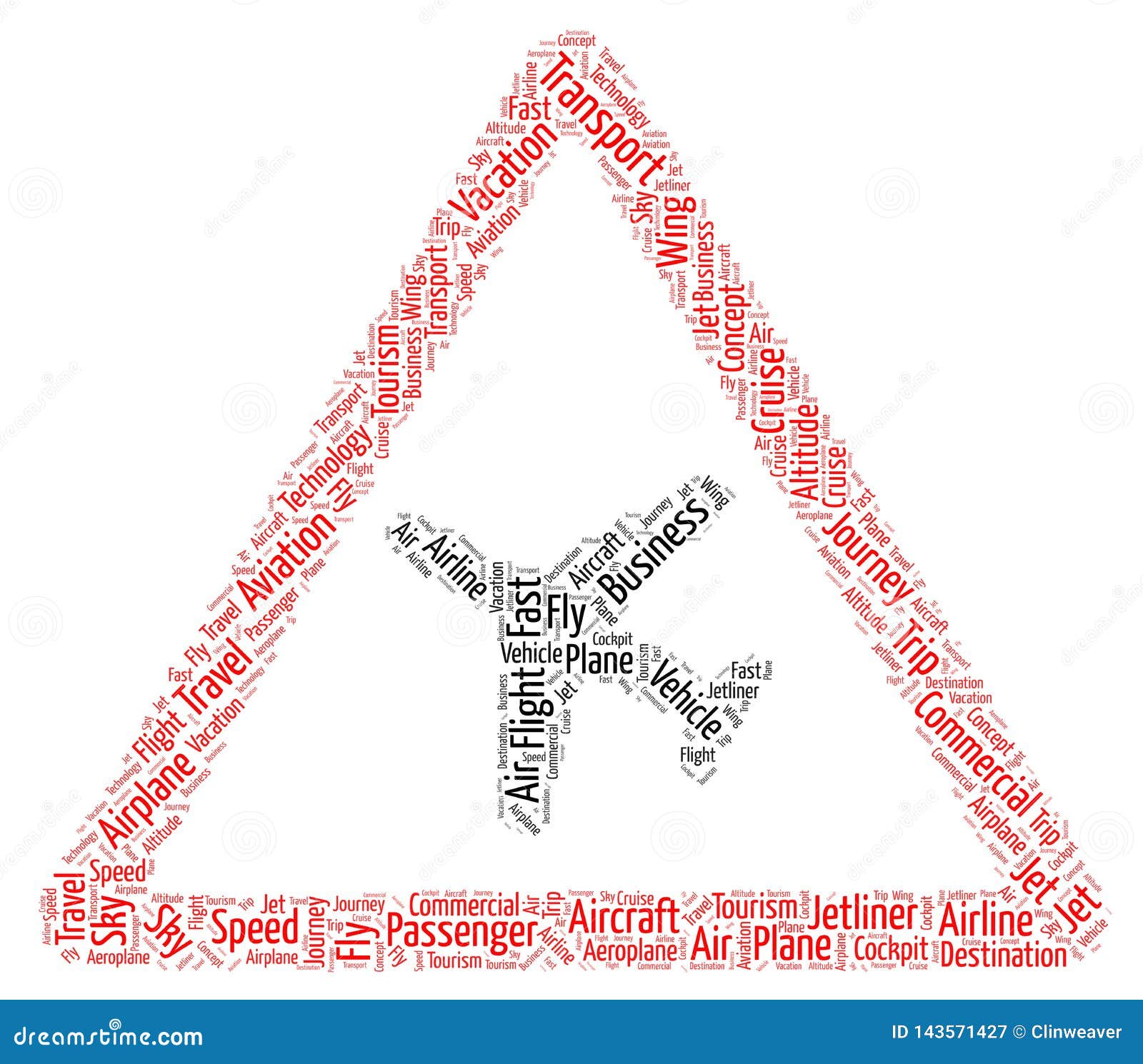 Airplane Warning Sign Word Cloud Stock Illustration - Illustration of ...