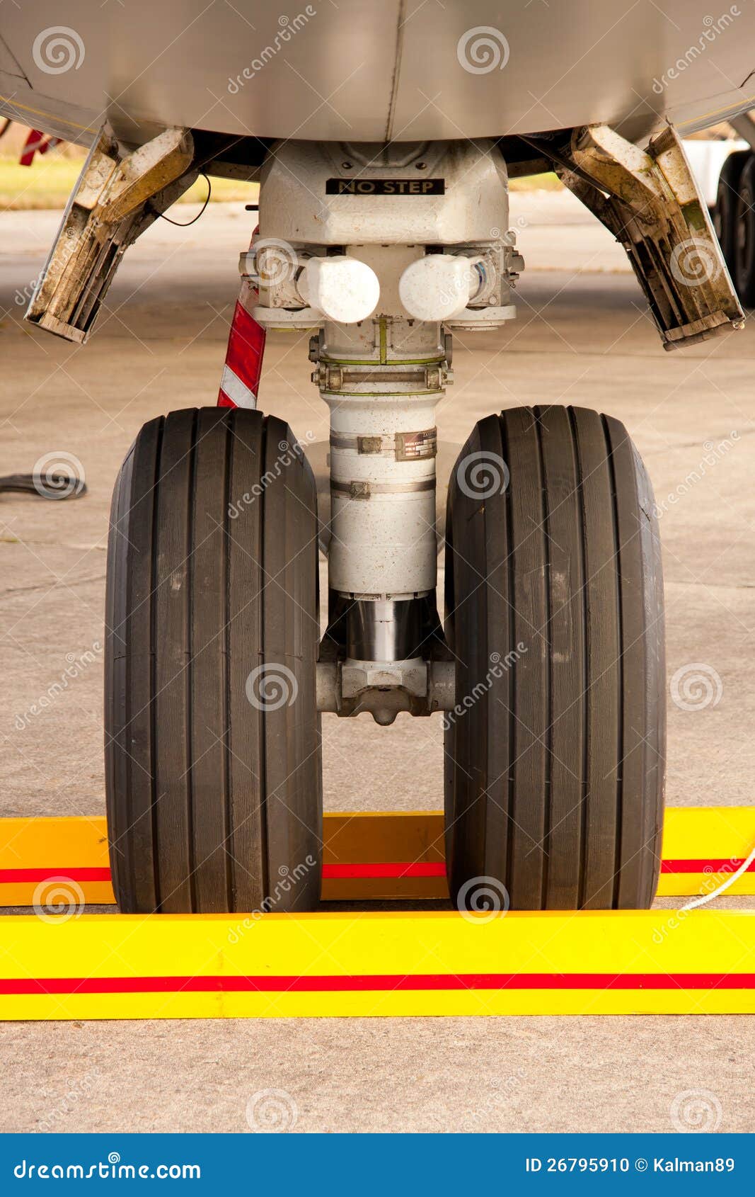 Airplane wheel stock photo. Image of nose, technology - 26795910