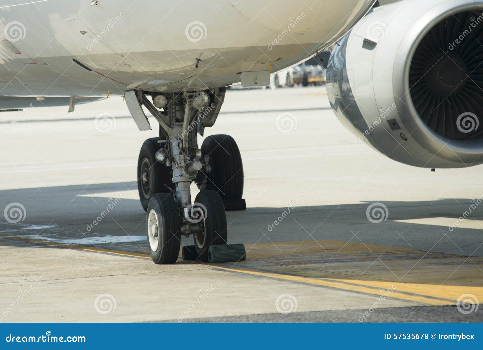 Airplane wheel stock photo. Image of engine, large, aircraft - 57535678