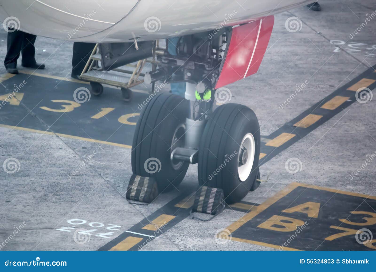 Airplane wheel stock image. Image of transportation, aerospace - 56324803