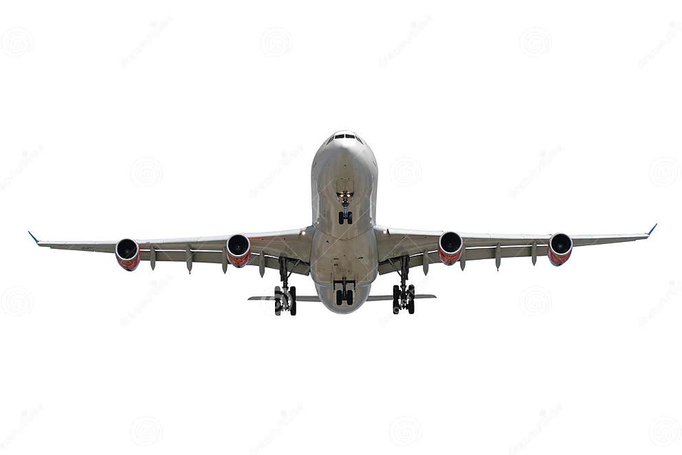Airplane on White Background Stock Image - Image of gear, bright: 3201317
