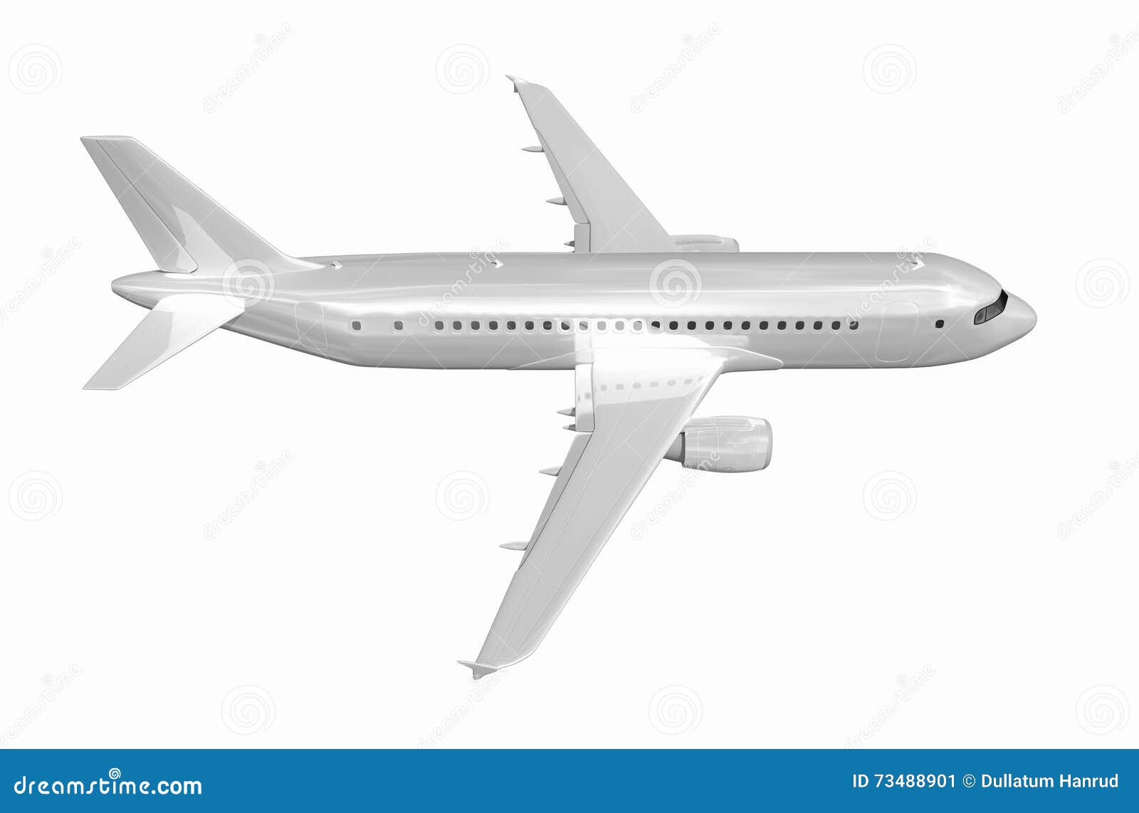 Airplane on white. stock illustration. Illustration of modern - 73488901
