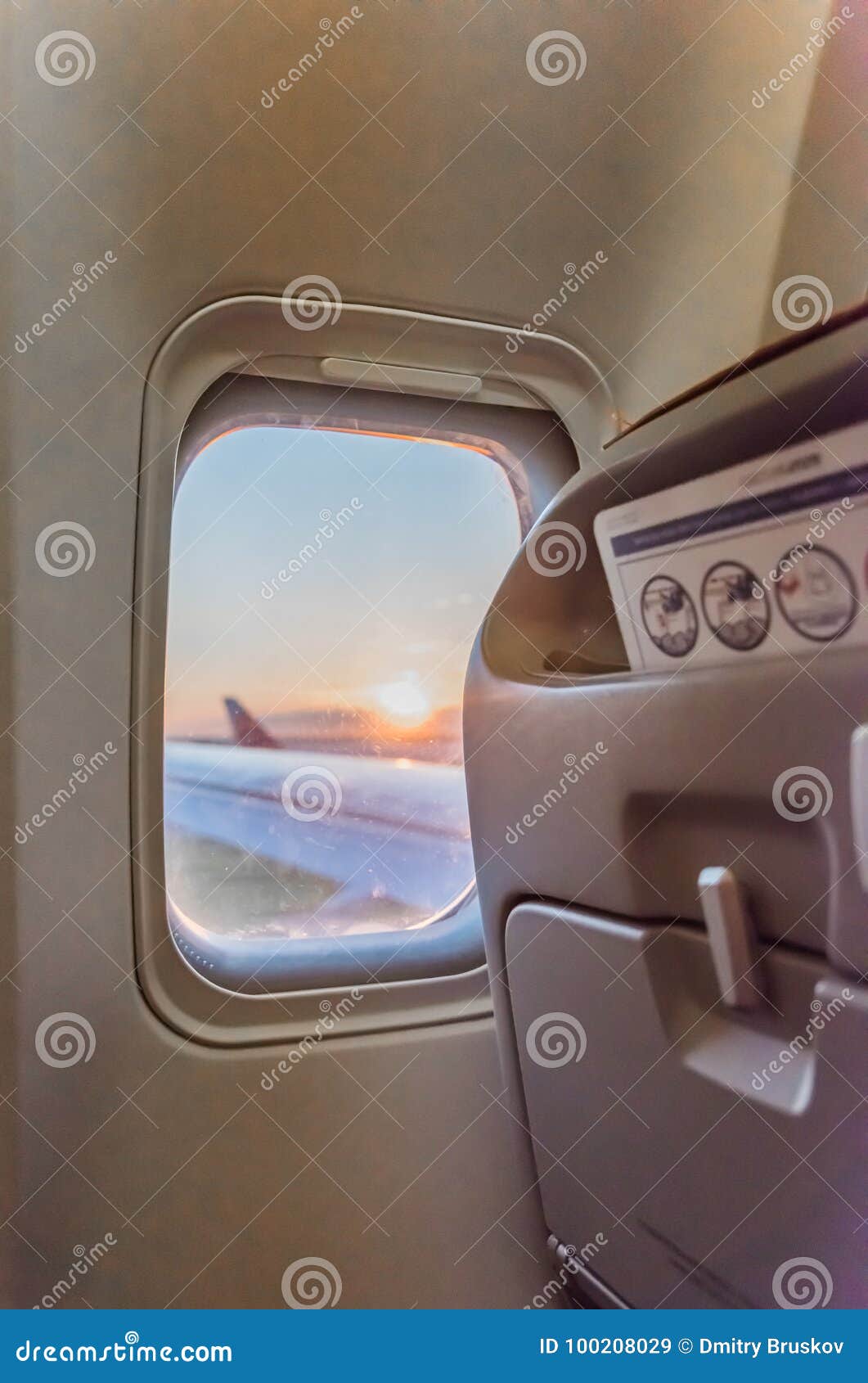 Airplane Window Passenger Cabin Stock Image - Image of aircraft ...