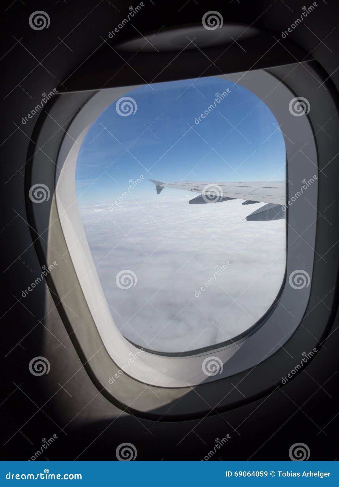 Airplane Window Sight during Flight Stock Image - Image of airport ...