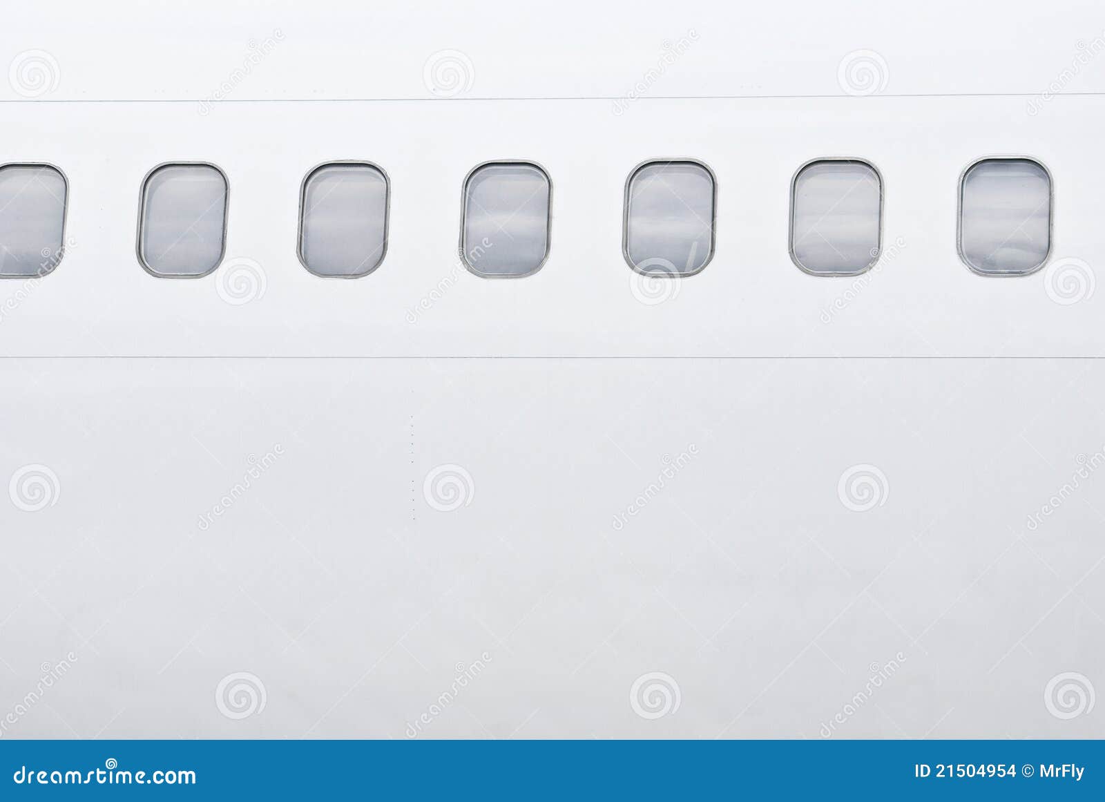 Airplane Windows, View From Inside Cabin With Light Blue Sidewall Stock ...