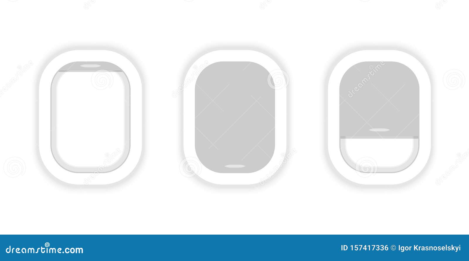 Airplane Windows in a Row. Aircraft. Airplane Windows Opened and ...