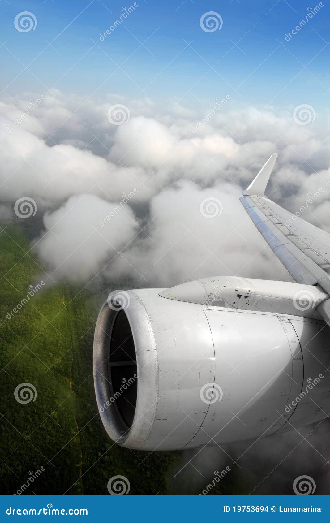 Wing Of A Aircraft With Jet Engine Royalty-Free Stock Photo ...