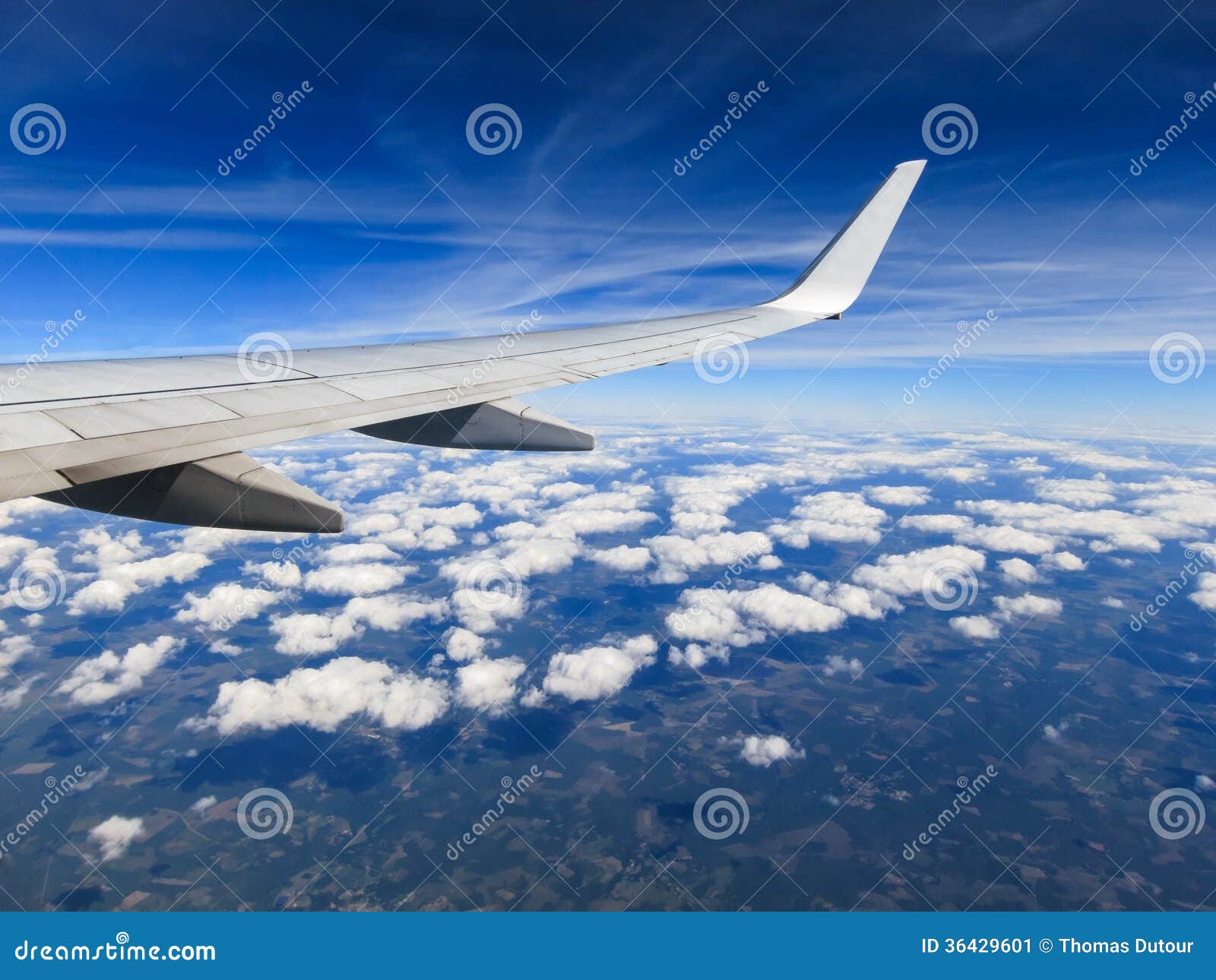 Airplane wing stock image. Image of tourism, cloudscape - 36429601